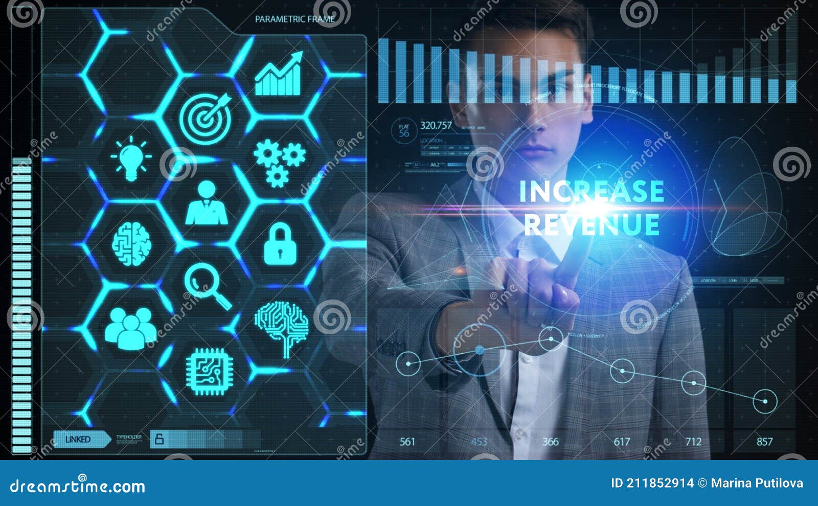 Increase Revenue Concept. Business, Technology, Internet and Network ...