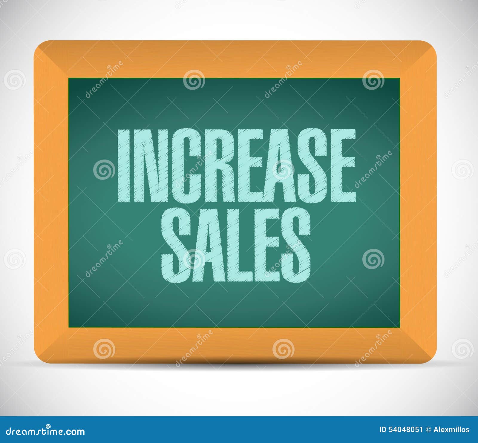 Increase Sales Board Sign Concept Stock Illustration - Illustration of ...