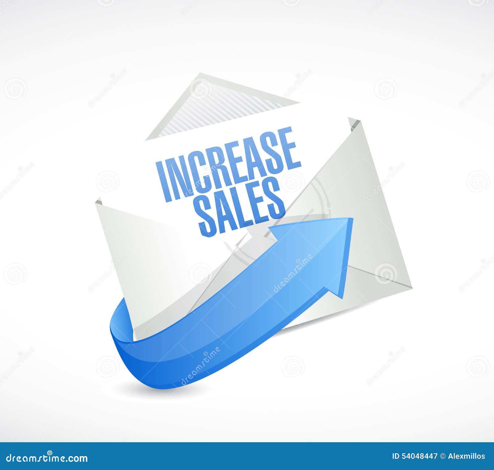 Increase Sales Mail Sign Concept Stock Illustration - Illustration of ...