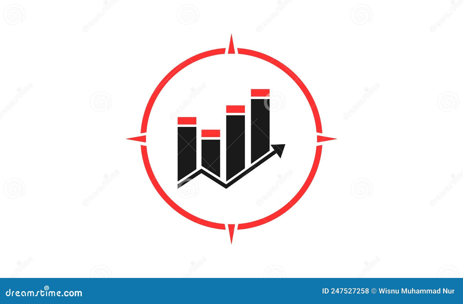 Increase Statistic Target Vector Design Stock Vector - Illustration of ...