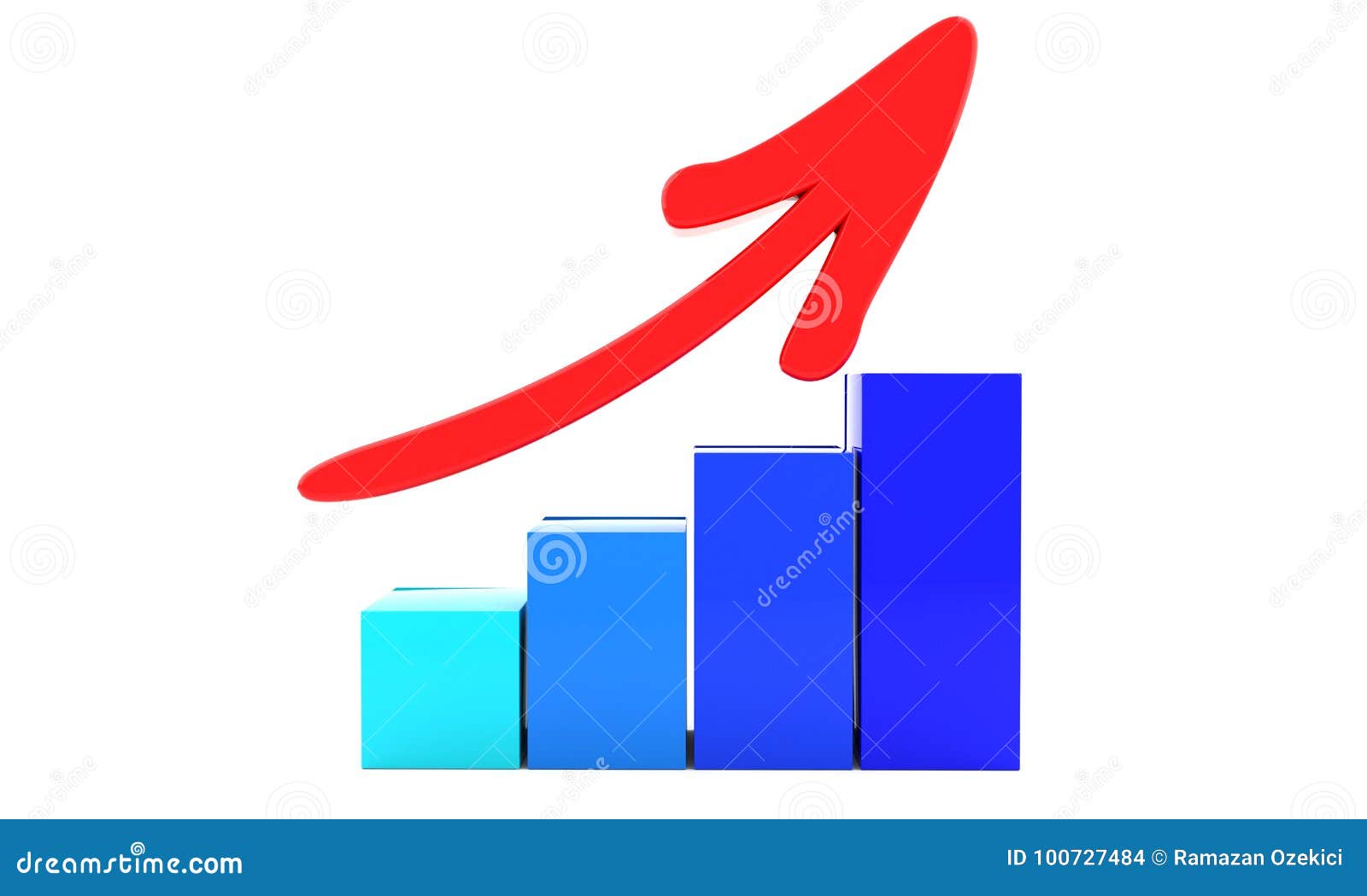 Increase Symbol of Background, 3d Stock Illustration - Illustration of ...