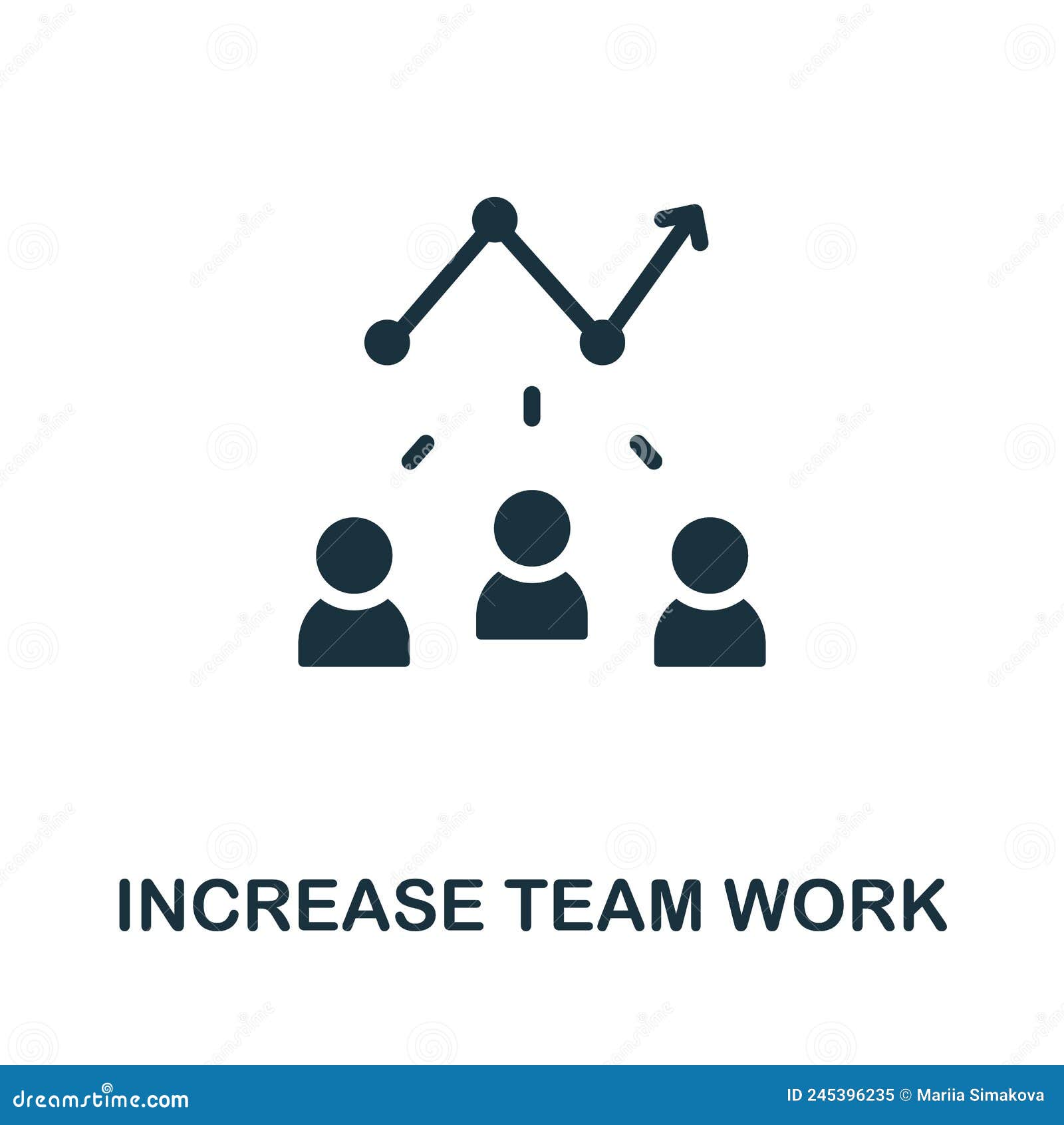 Increase Team Work Flat Icon. Colored Element Sign from Networking ...