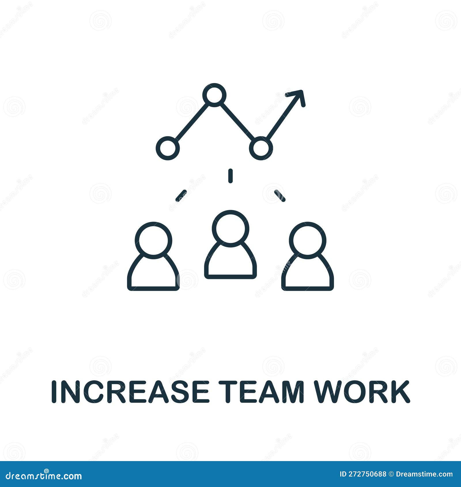 Increase Team Work Line Icon. Element Sign from Networking Collection ...