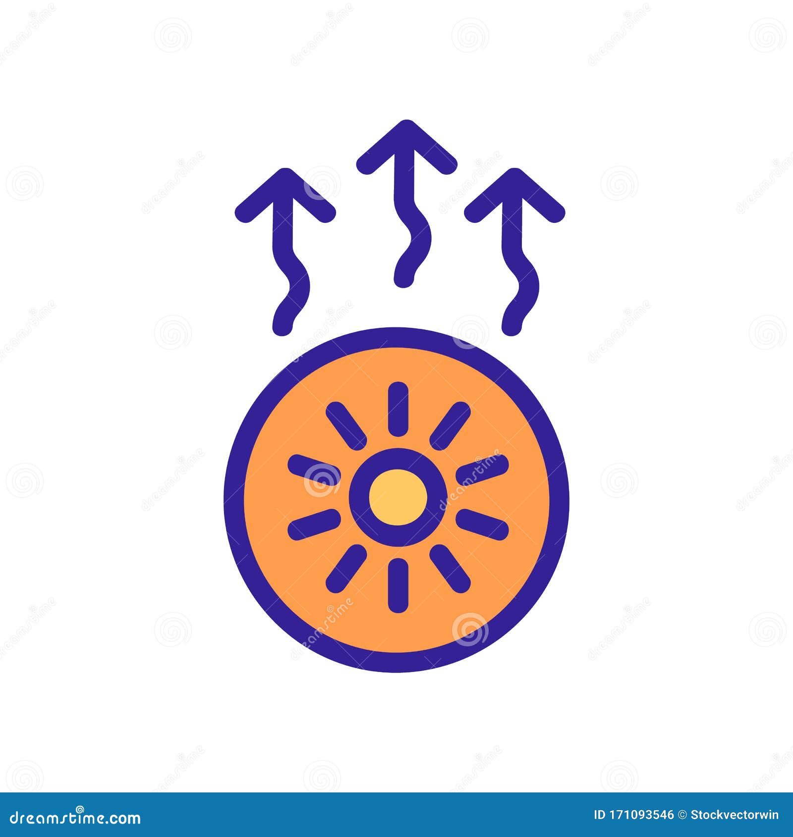 Increase the Temperature of the Icon Vector. Isolated Contour Symbol ...