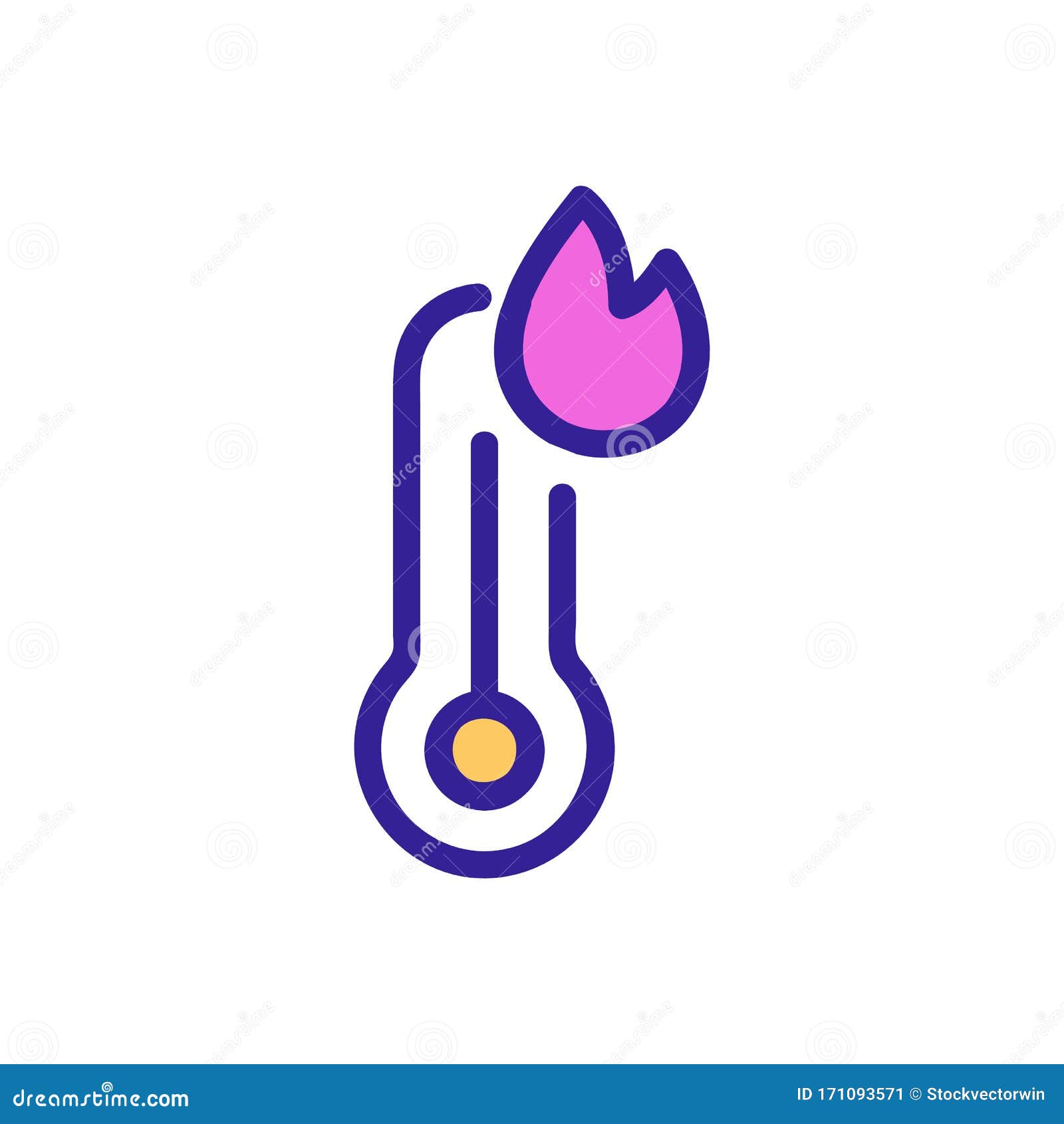 Increase the Temperature of the Icon Vector. Isolated Contour Symbol ...