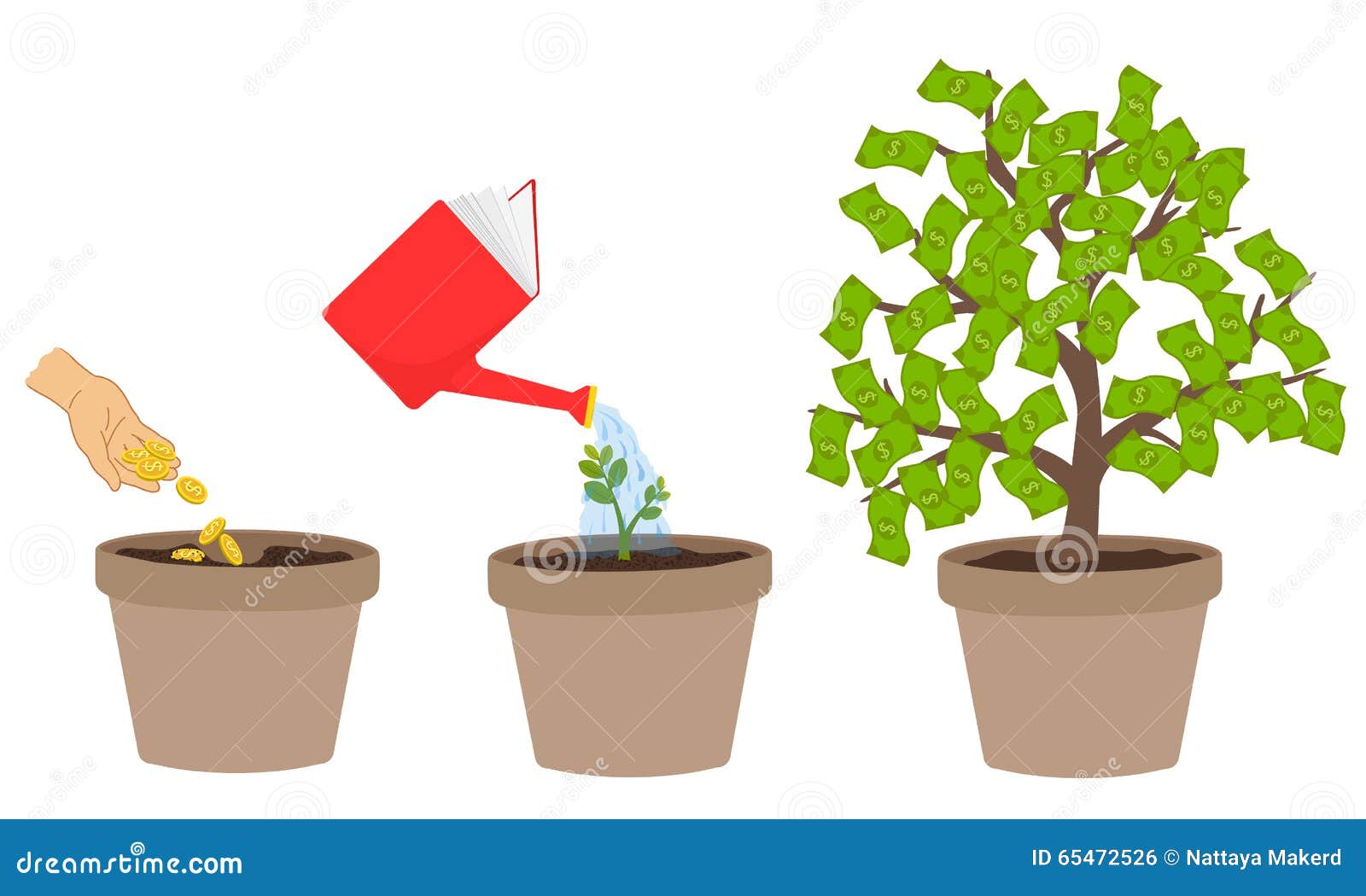 Increase the Value of Knowledge. Stock Vector - Illustration of grow ...