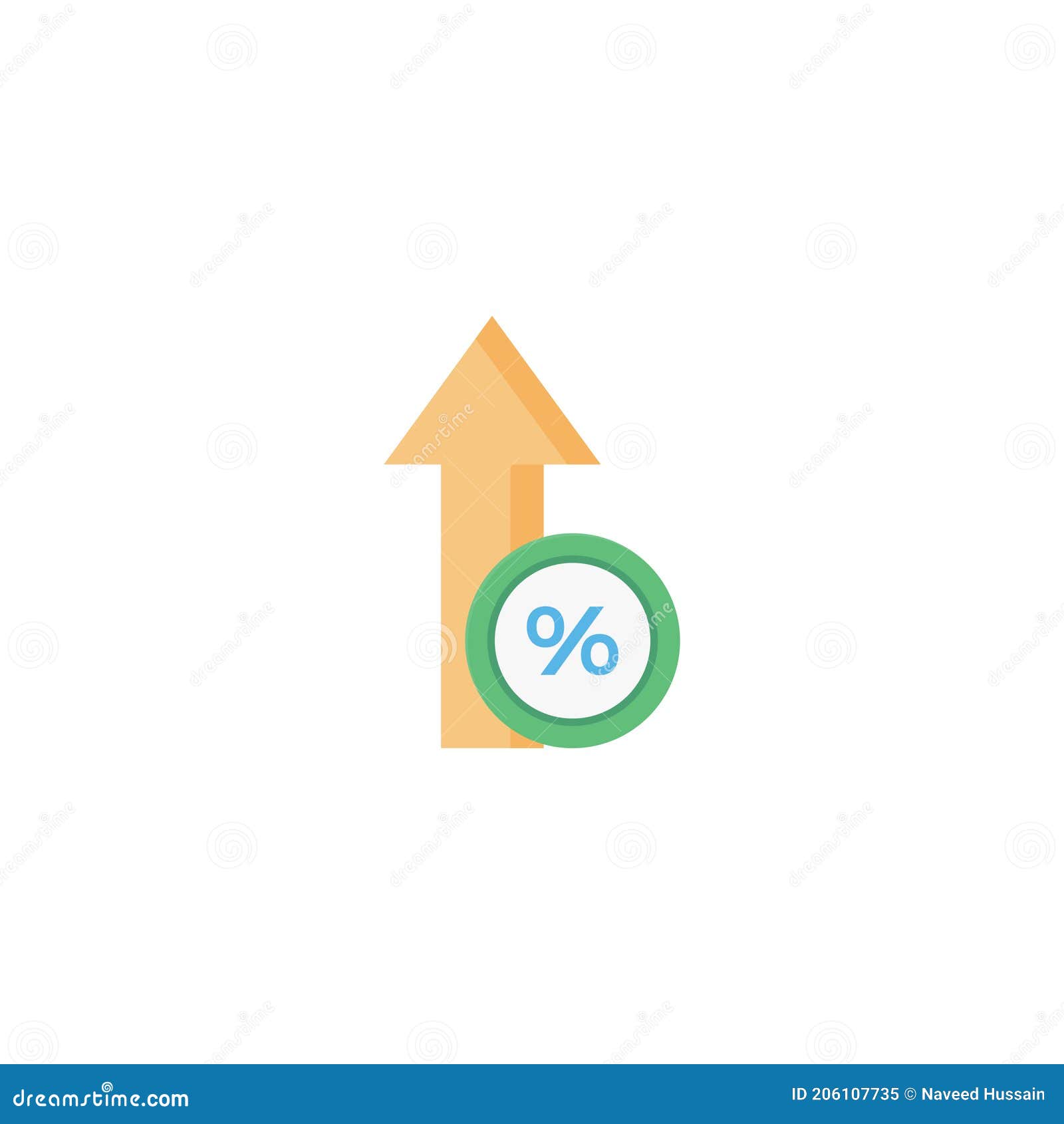 Increase stock vector. Illustration of growth, report - 206107735