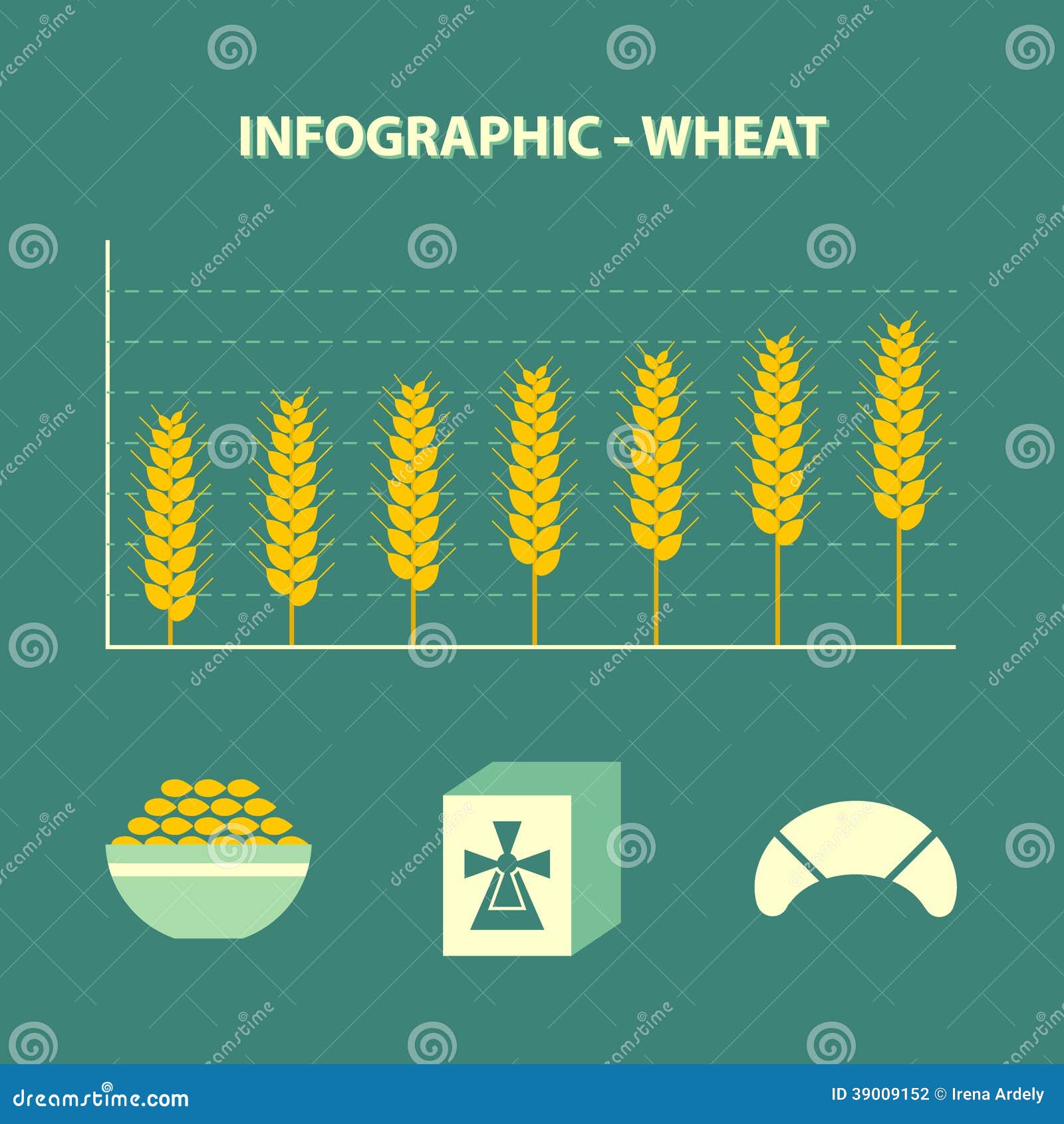 Increase wheat prices stock vector. Illustration of collection - 39009152