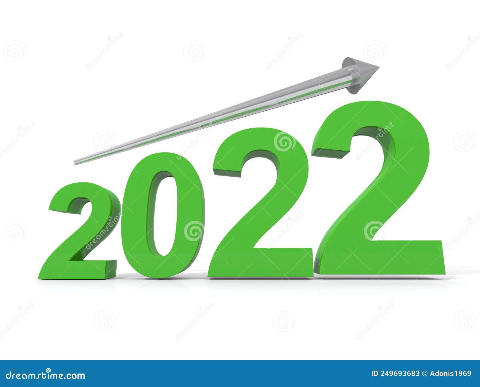 Increase Year 2022 on White Stock Illustration - Illustration of ...