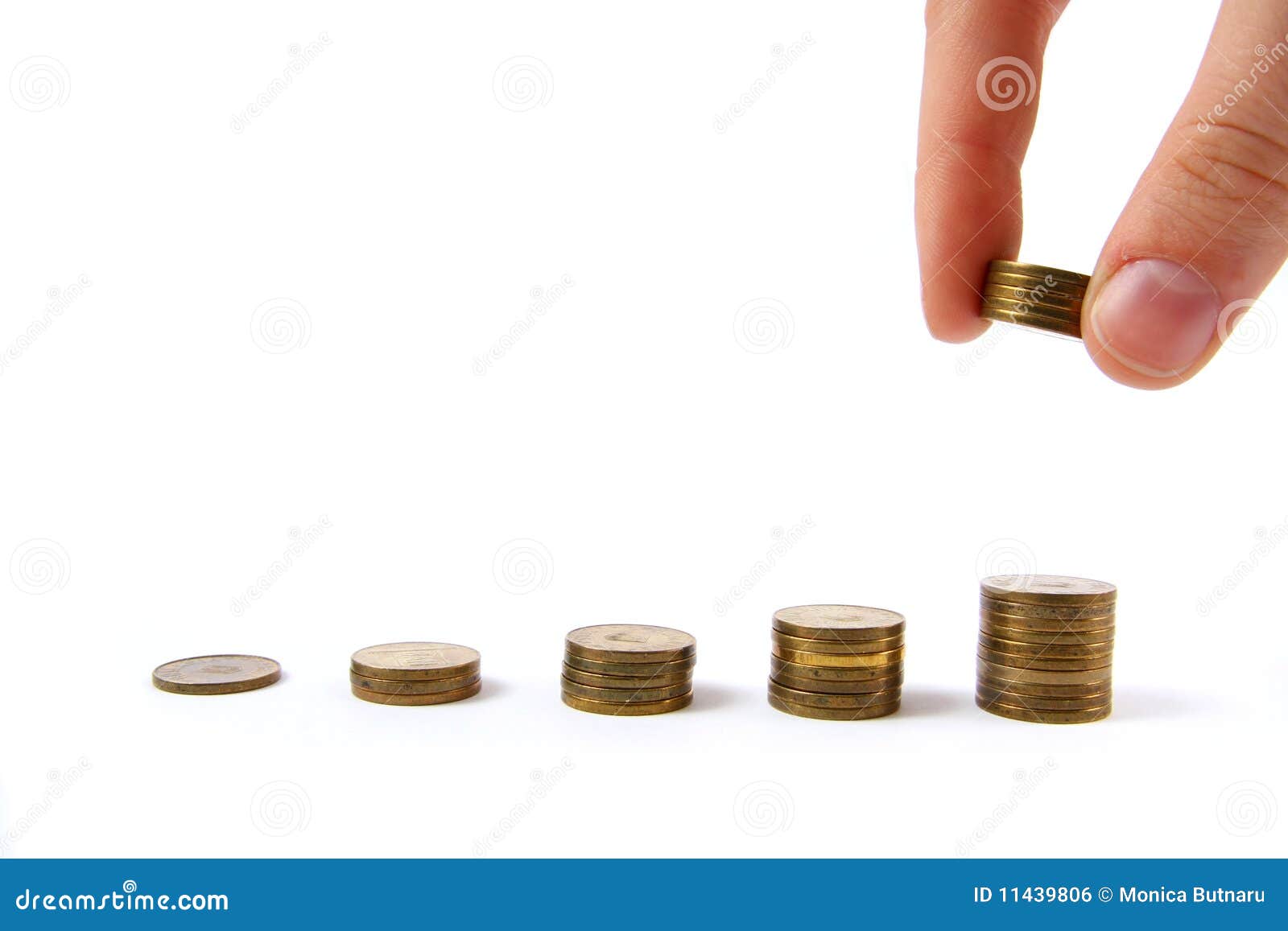 Increase Your Savings Hand Holding Coins Stock Photo - Image of loan ...