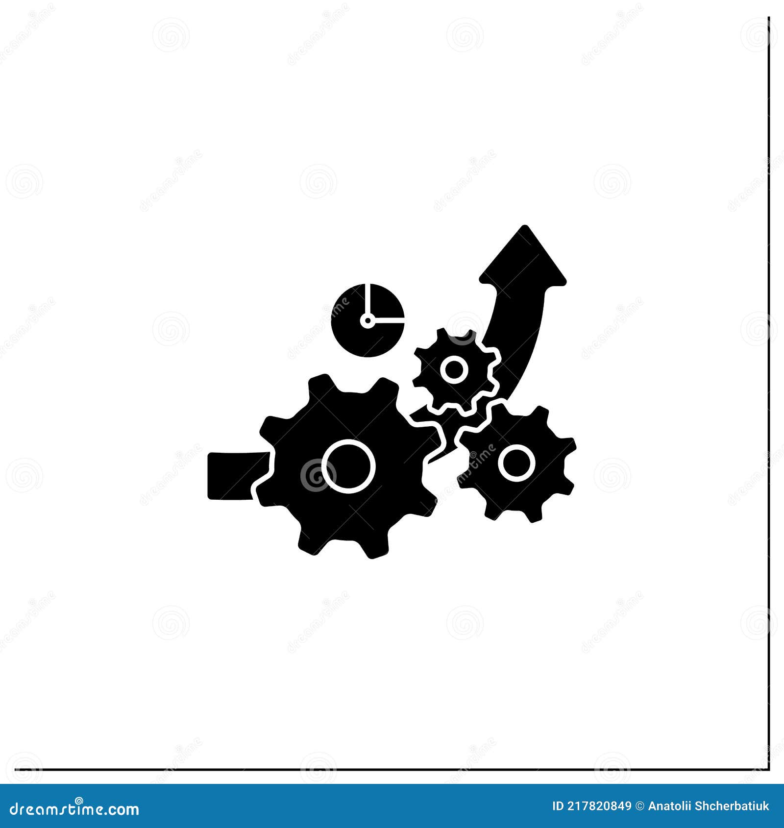 Increased Efficiency Glyph Icon Stock Vector - Illustration of business ...