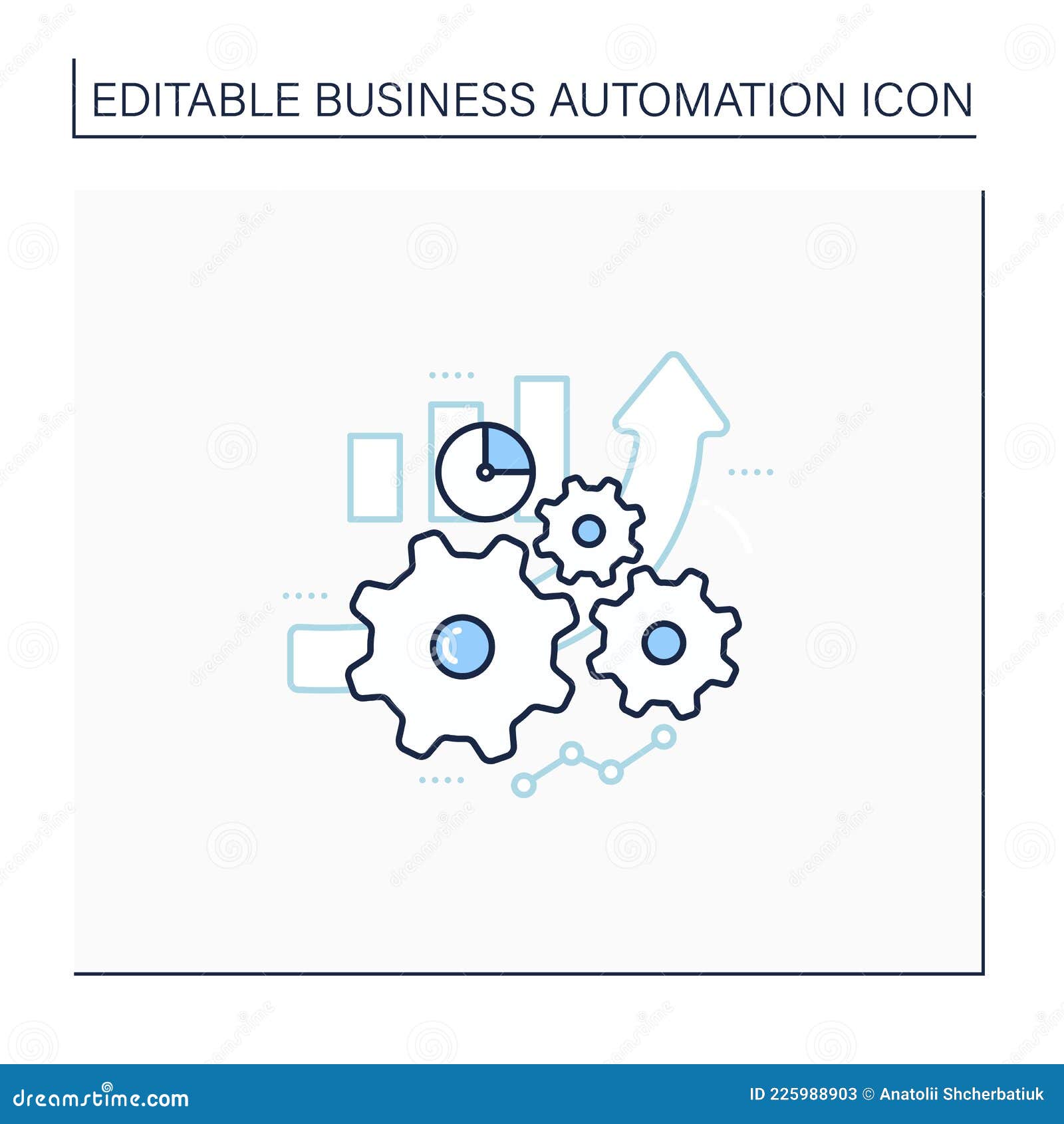 Increased Efficiency Line Icon Stock Vector - Illustration of machine ...