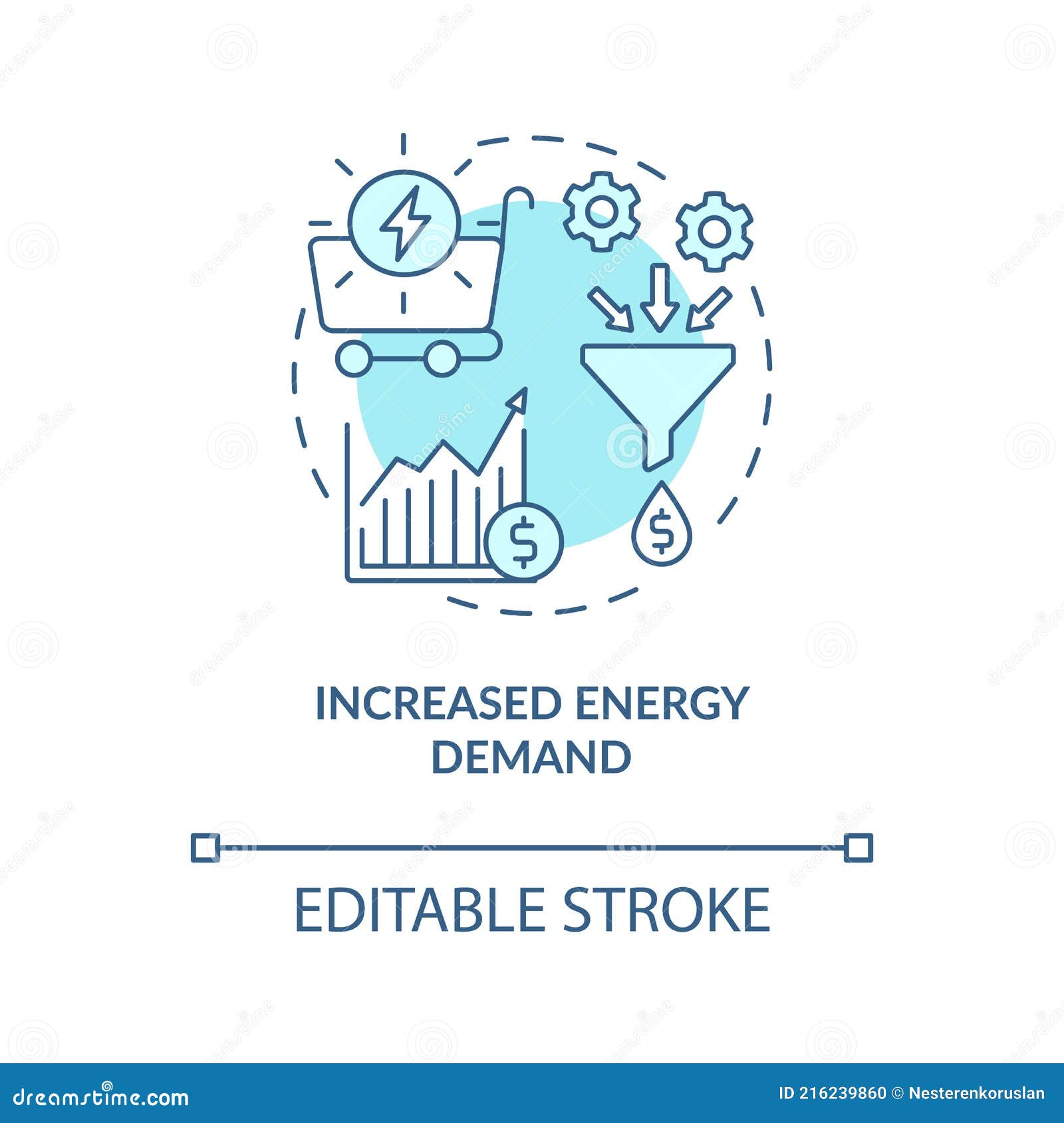 Increased Energy Demand Concept Icon Stock Vector - Illustration of ...