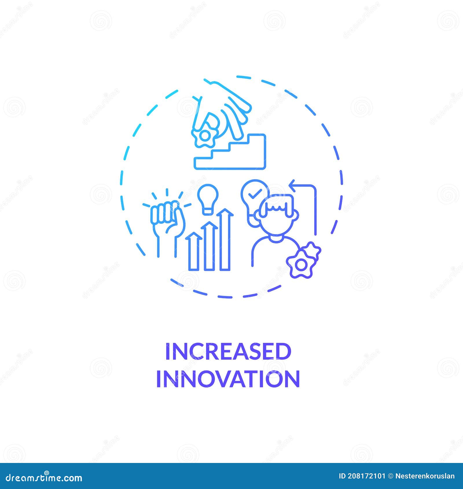 Increased Innovation Concept Icon Stock Vector - Illustration of staff ...