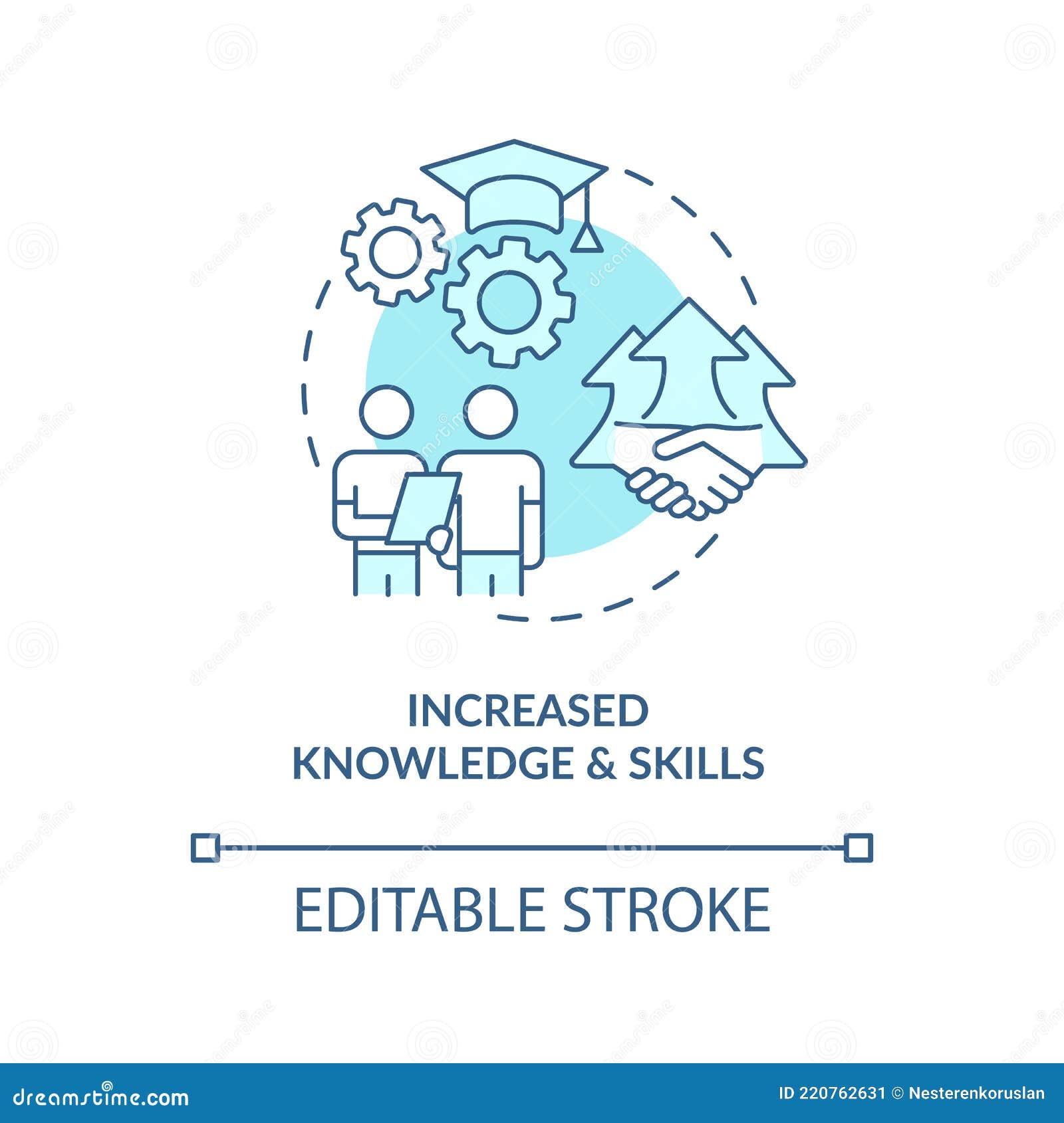 Increased Knowledge and Skills Concept Icon Stock Vector - Illustration ...