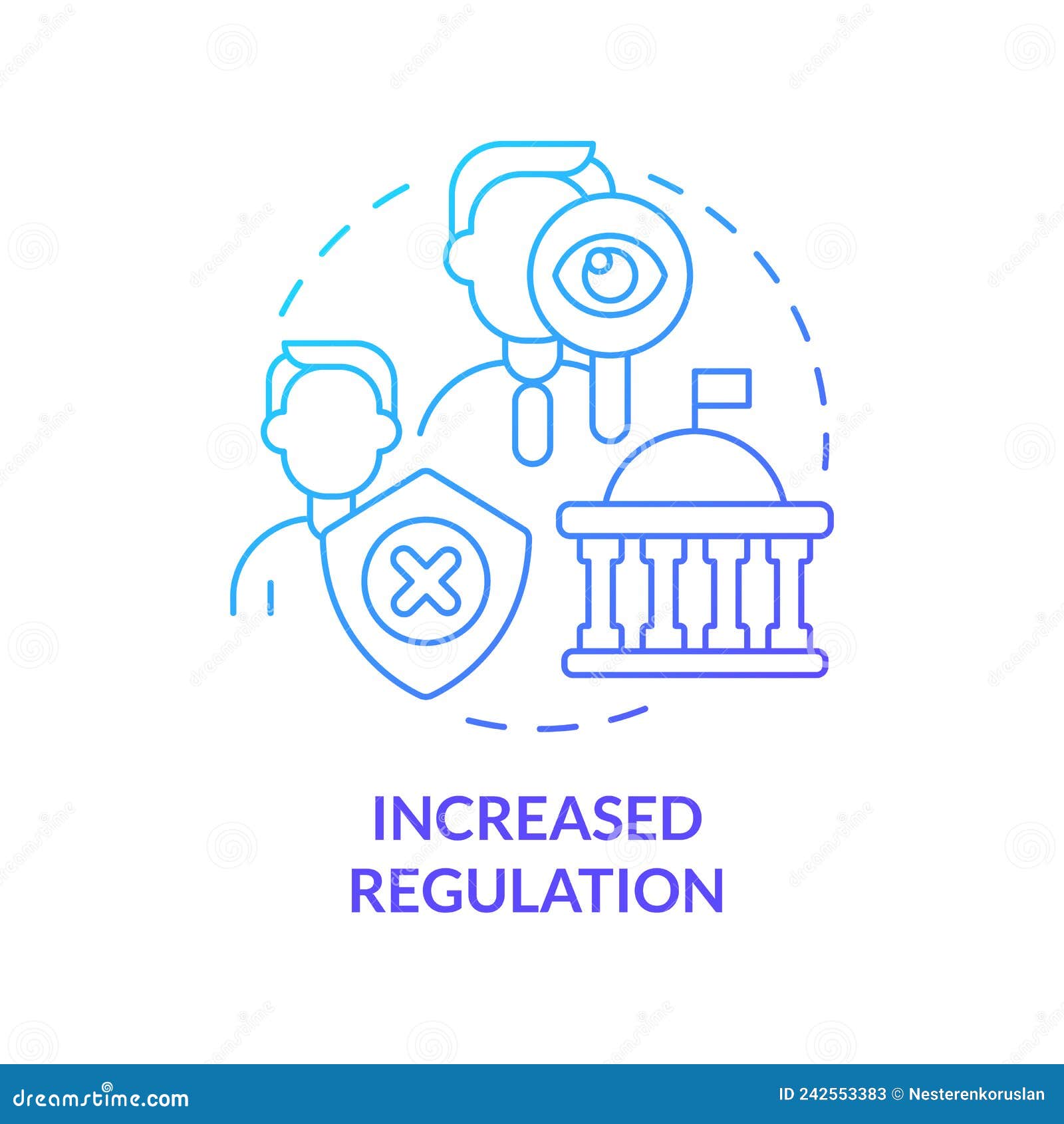 Increased Regulation Blue Gradient Concept Icon Stock Vector ... Increased Regulation Blue Gradient Concept Icon Stock Vector ...