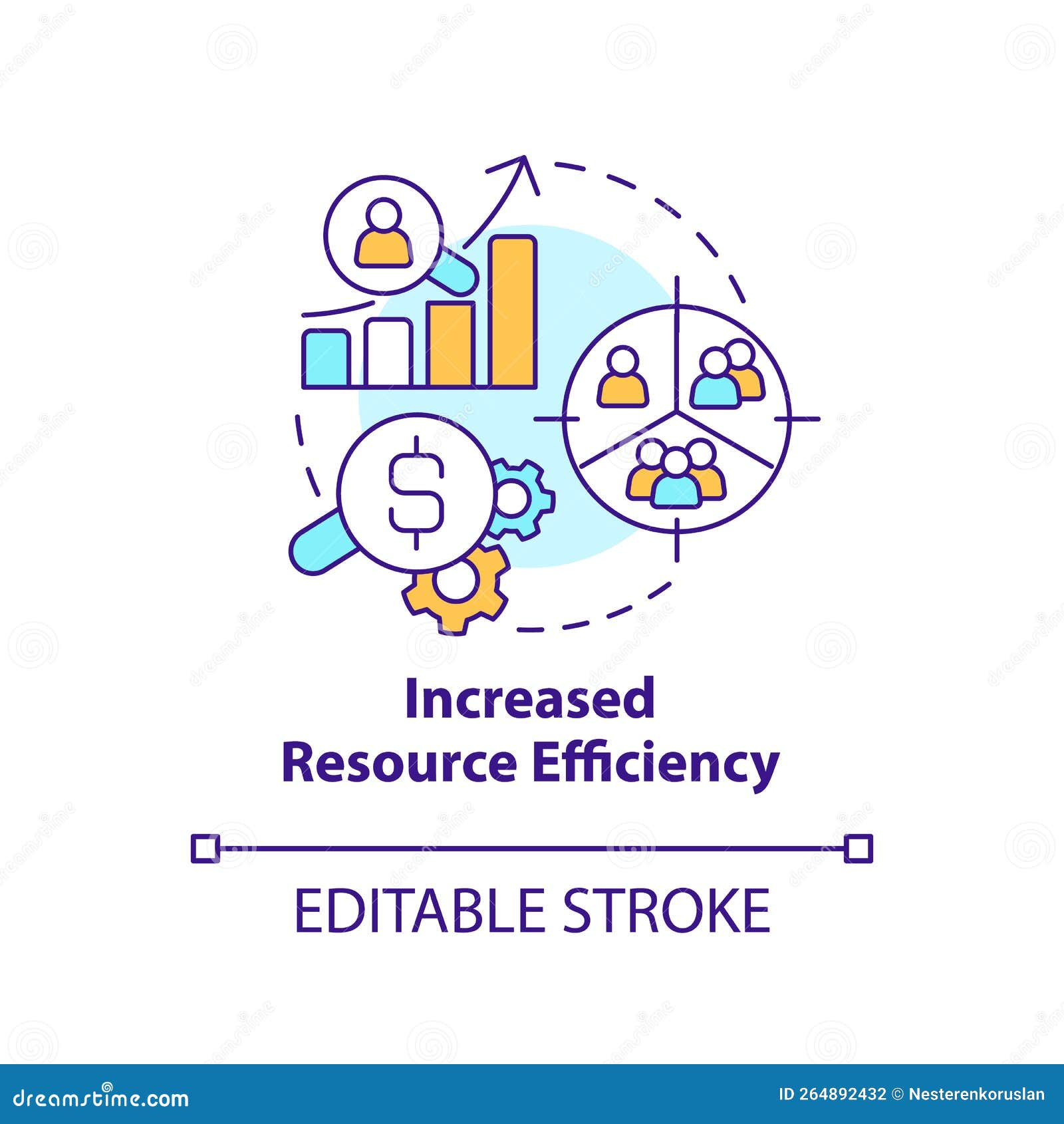 Increased Resource Efficiency Concept Icon Stock Vector - Illustration ...