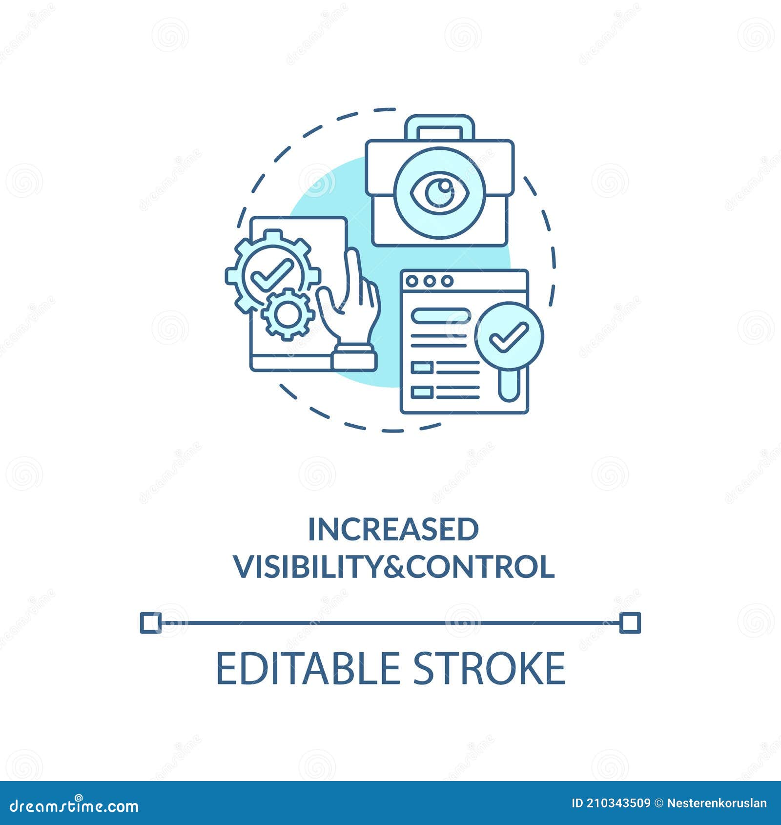 Increased Visibility and Control Concept Icon Stock Vector ...