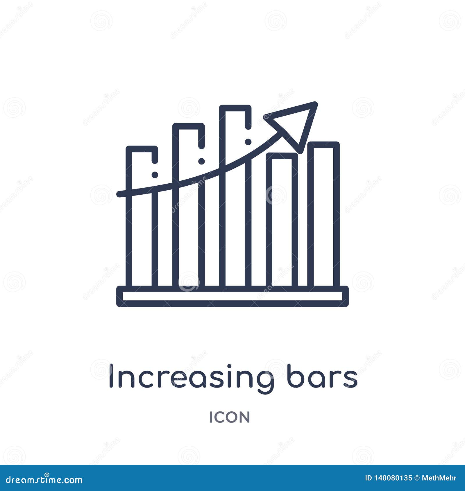 Increasing Bars Graphic Icon from User Interface Outline Collection ...