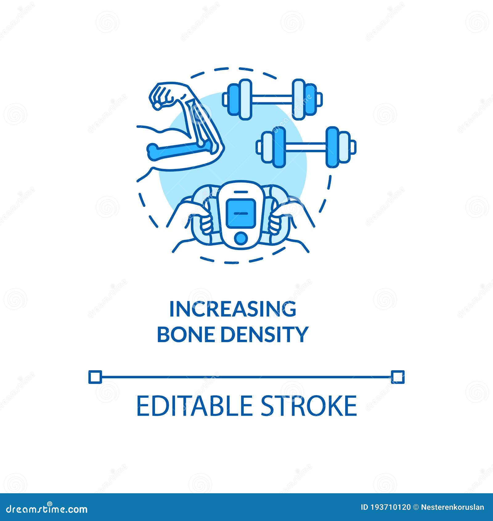 Increasing Bone Density Concept Icon Stock Vector - Illustration of ...