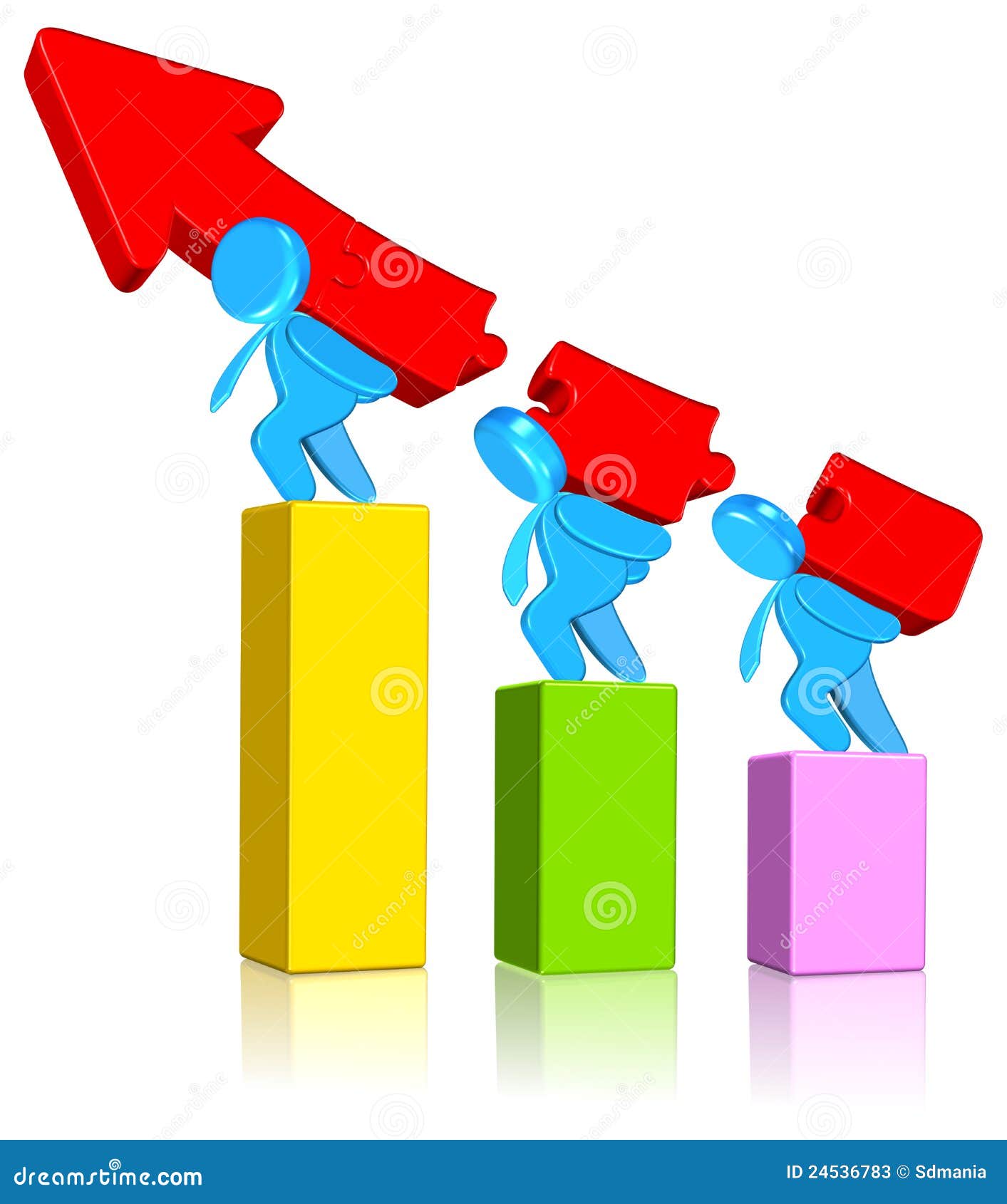 Increasing Business Chart stock illustration. Illustration of ...