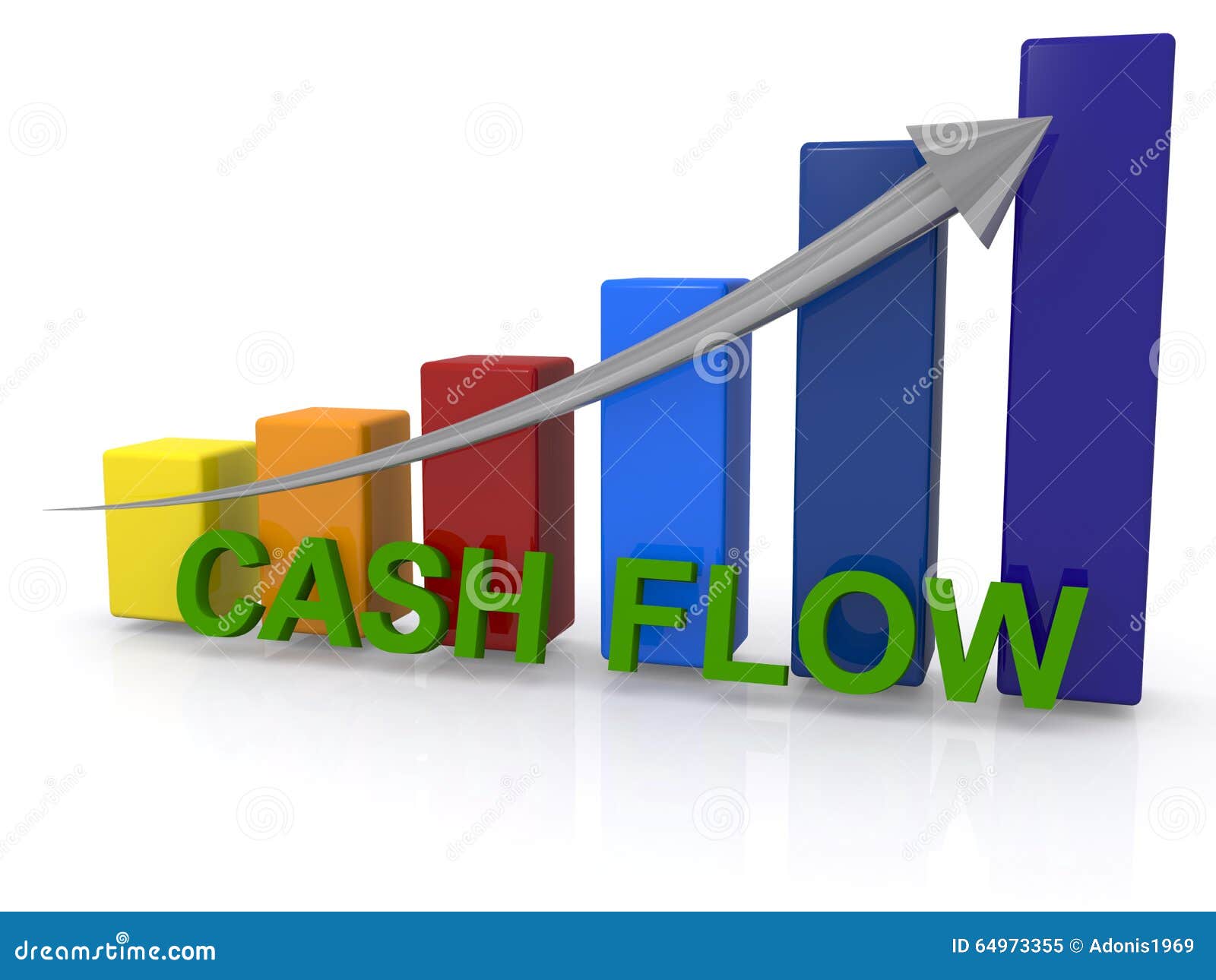 Increasing cash flow graph stock illustration. Illustration of ...