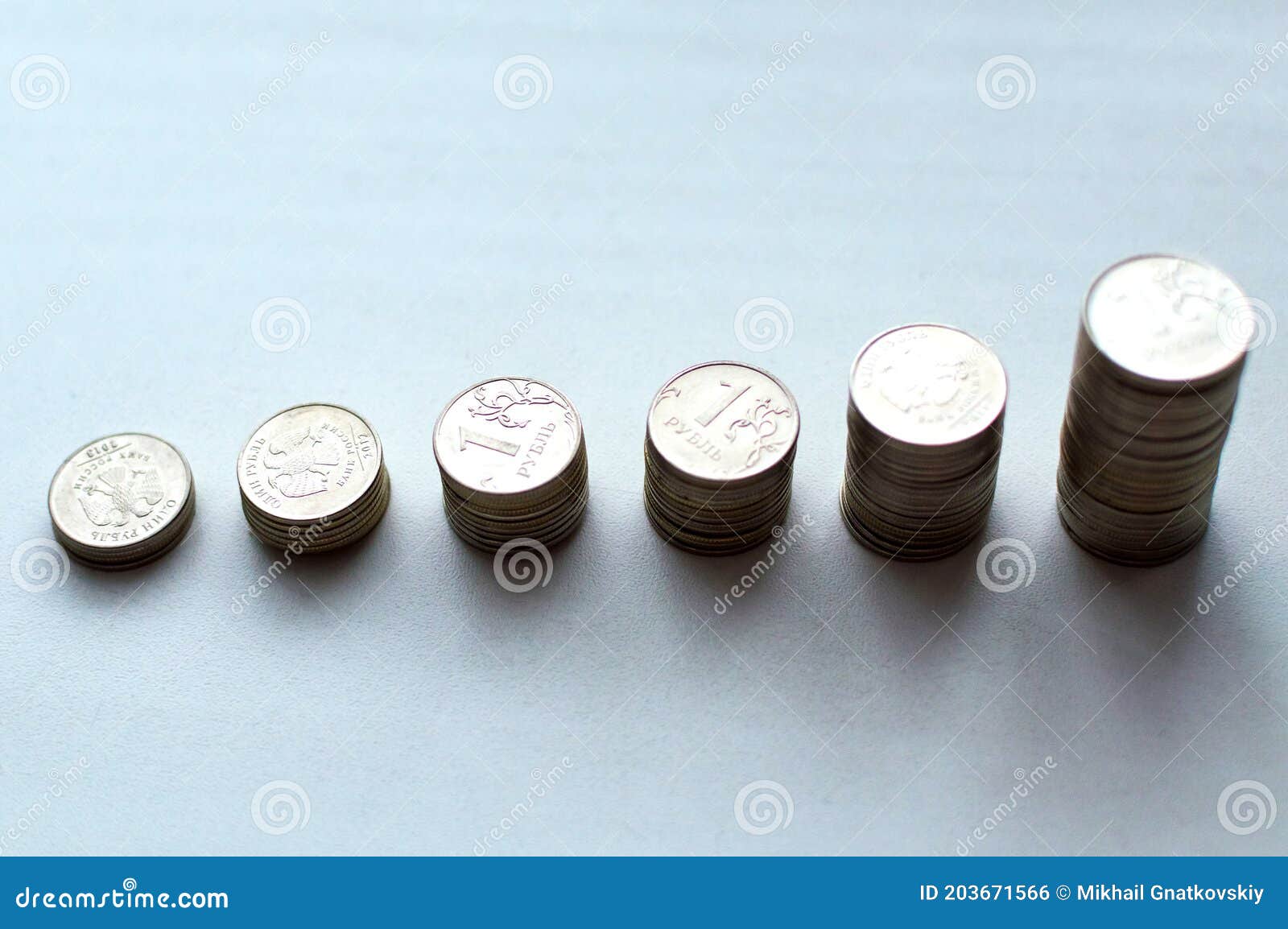 Step Of Stacks Coin On White Background Royalty-Free Stock Image ...