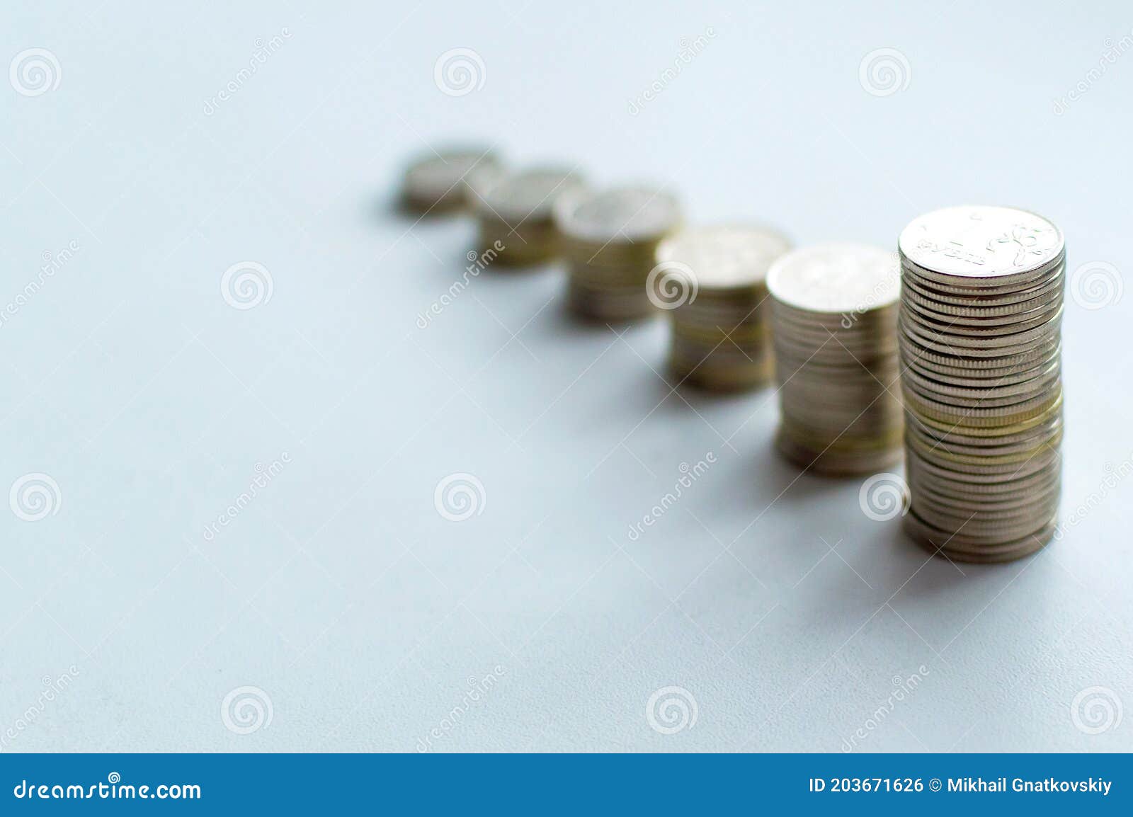 Step Of Stacks Coin On White Background Royalty-Free Stock Image ...