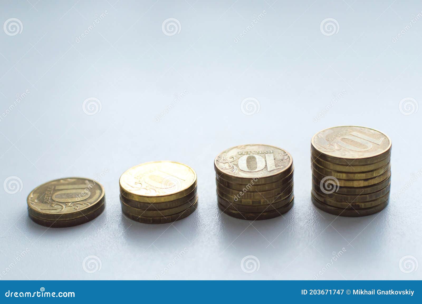 Step Of Stacks Coin On White Background Royalty-Free Stock Image ...