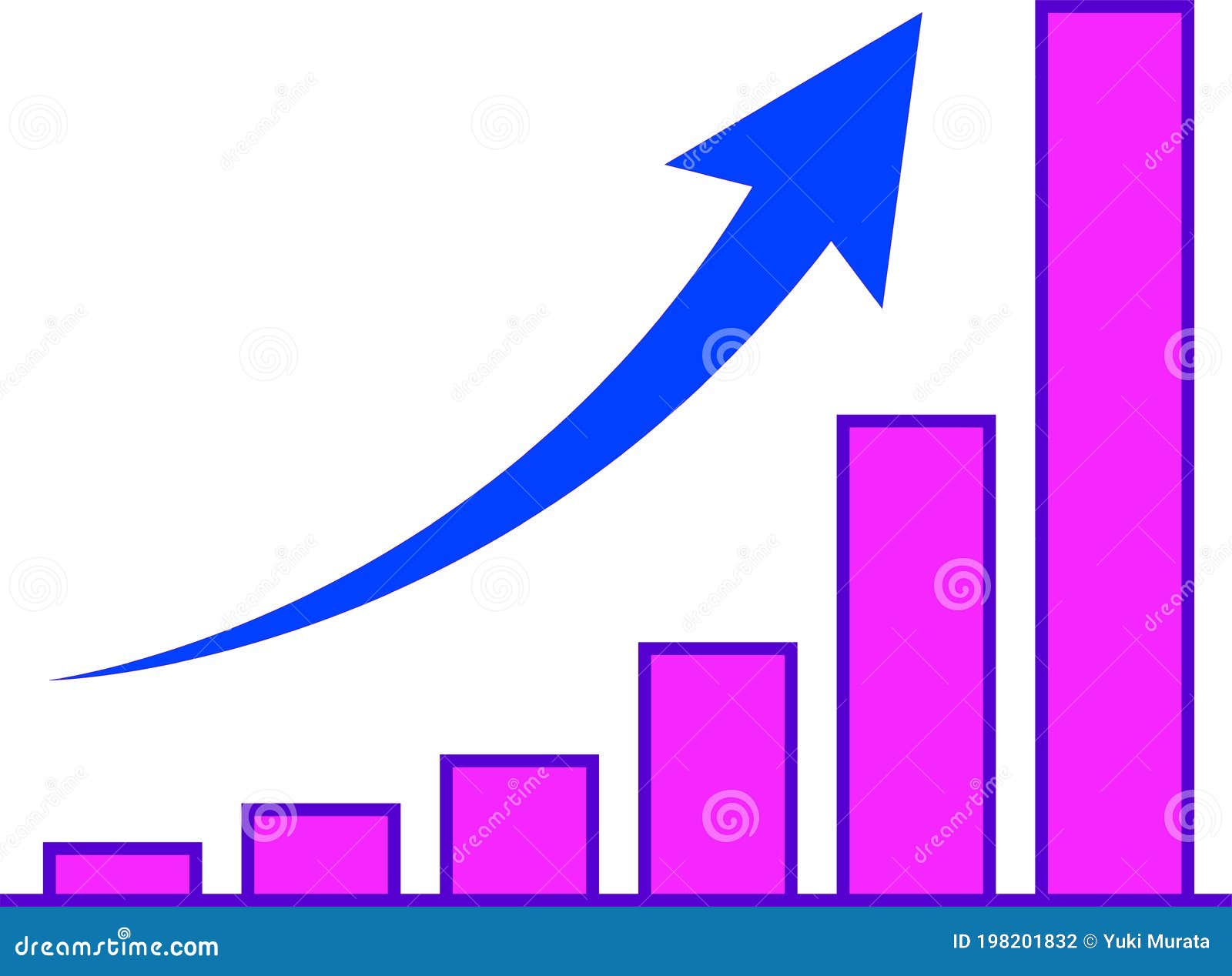 Increasing graph and arrow stock vector. Illustration of promotion ...