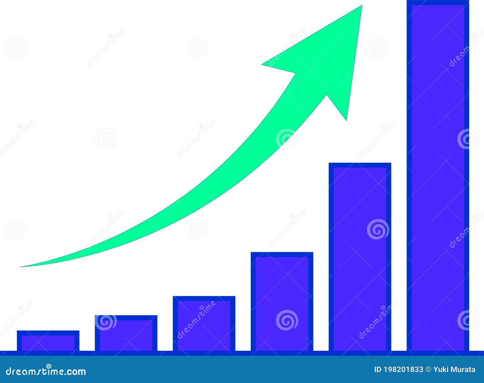 Increasing graph and arrow stock vector. Illustration of growing ...