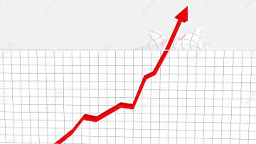 Increasing Graph Breaking through Ceiling Stock Illustration ...