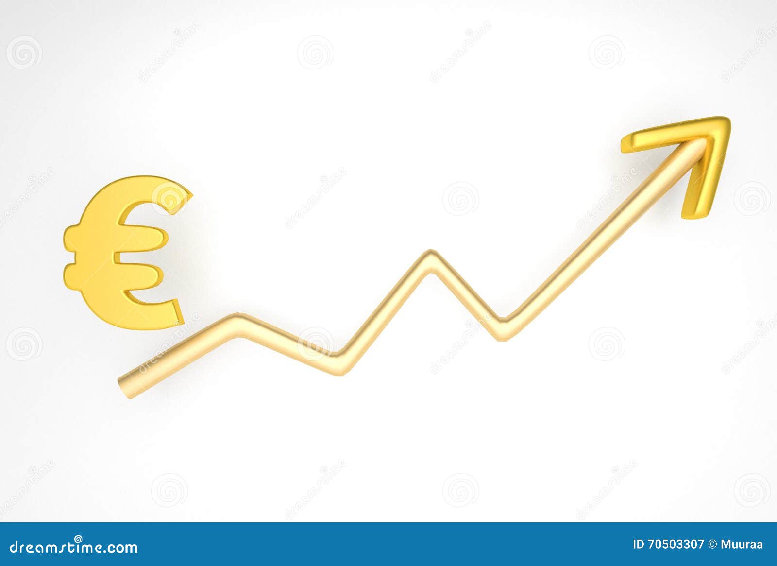 Increasing Graph with Euro Symbol Stock Illustration - Illustration of ...