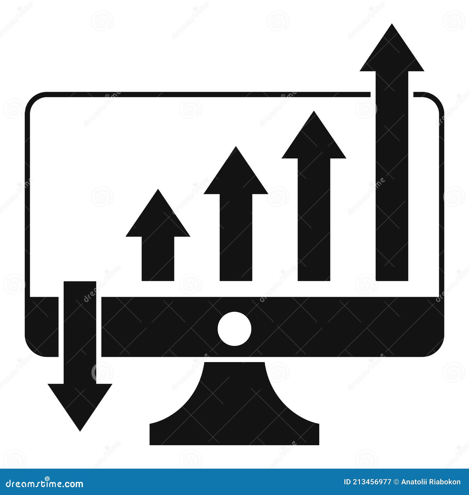 Increasing Graph Icon, Simple Style Stock Vector - Illustration of ...