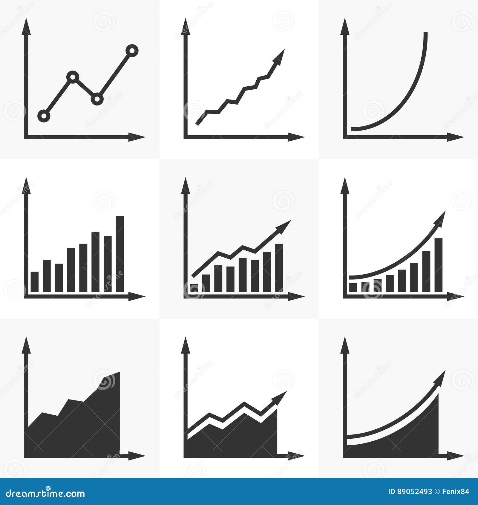 Increasing Graph. Set of Vector Diagrams with a Rising Trend Stock ... Increasing Graph. Set of Vector Diagrams with a Rising Trend Stock ...
