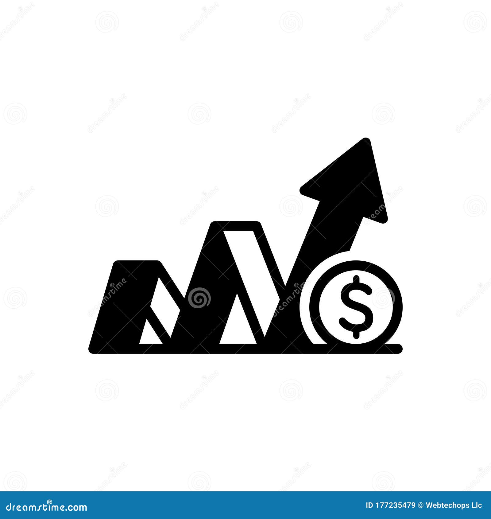 Black Solid Icon for Increasing, Amplify and Magnify Stock Vector ...
