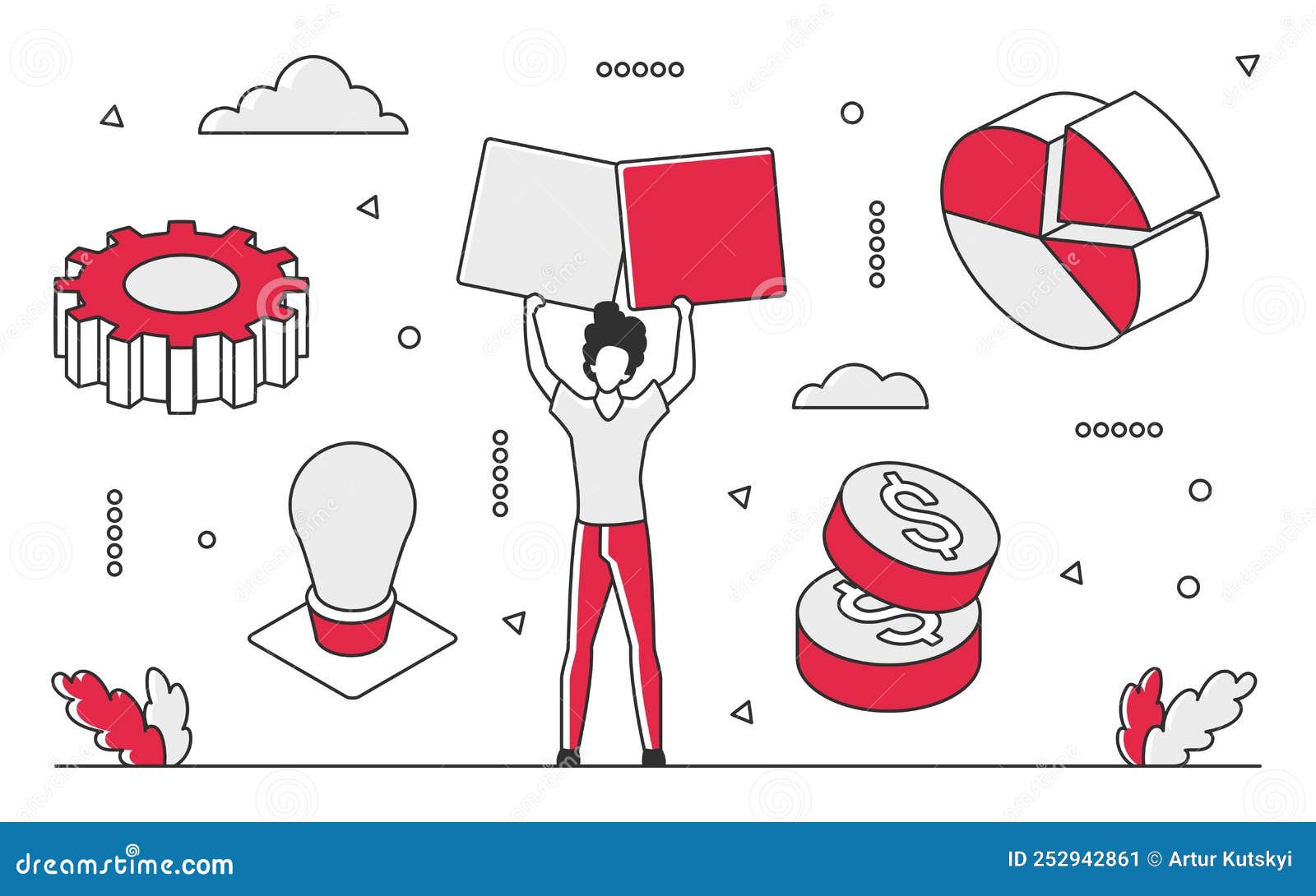 Increasing money chart stock vector. Illustration of invest - 252942861