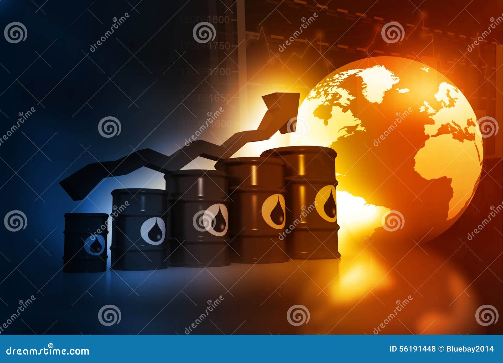 Increasing oil price stock illustration. Illustration of finance - 56191448