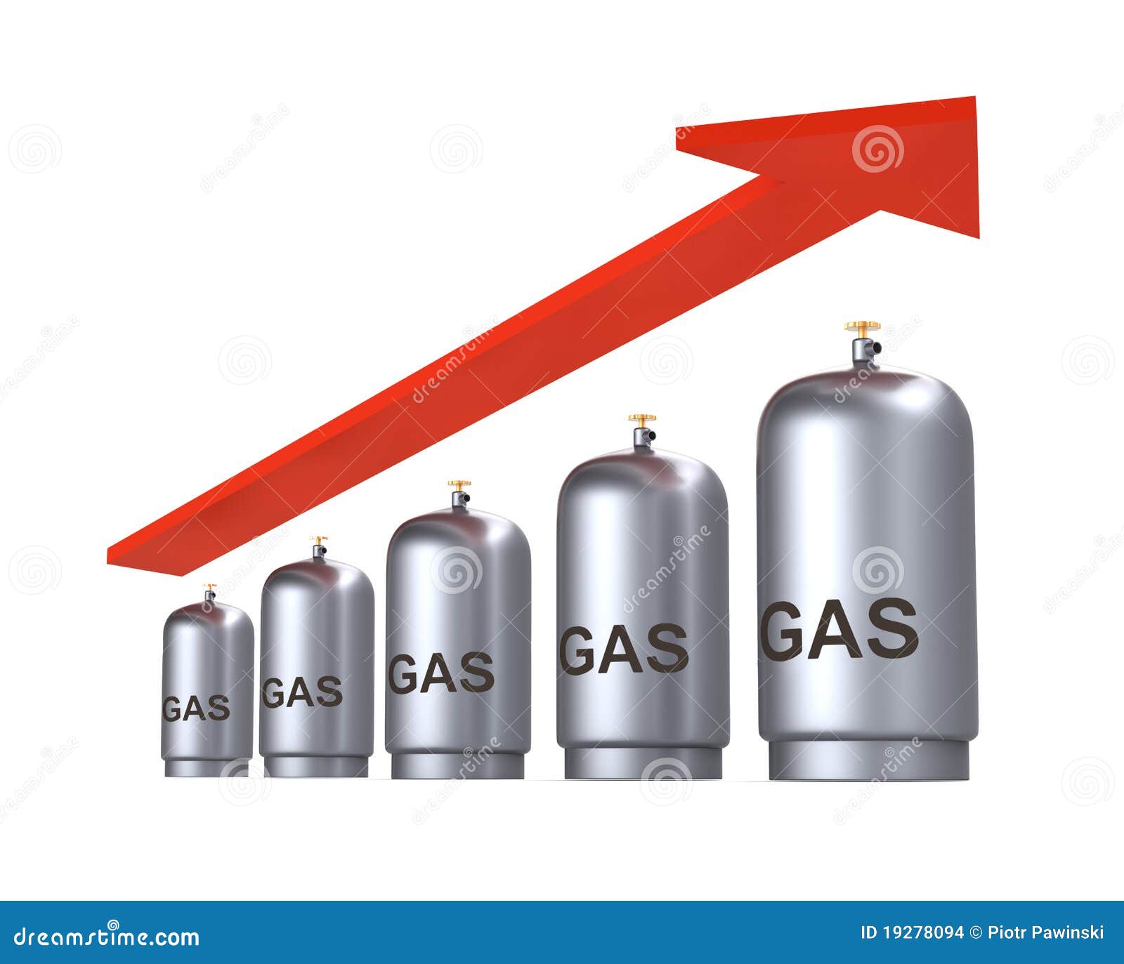 Increasing Price of Gas Concept Stock Illustration - Illustration of ...