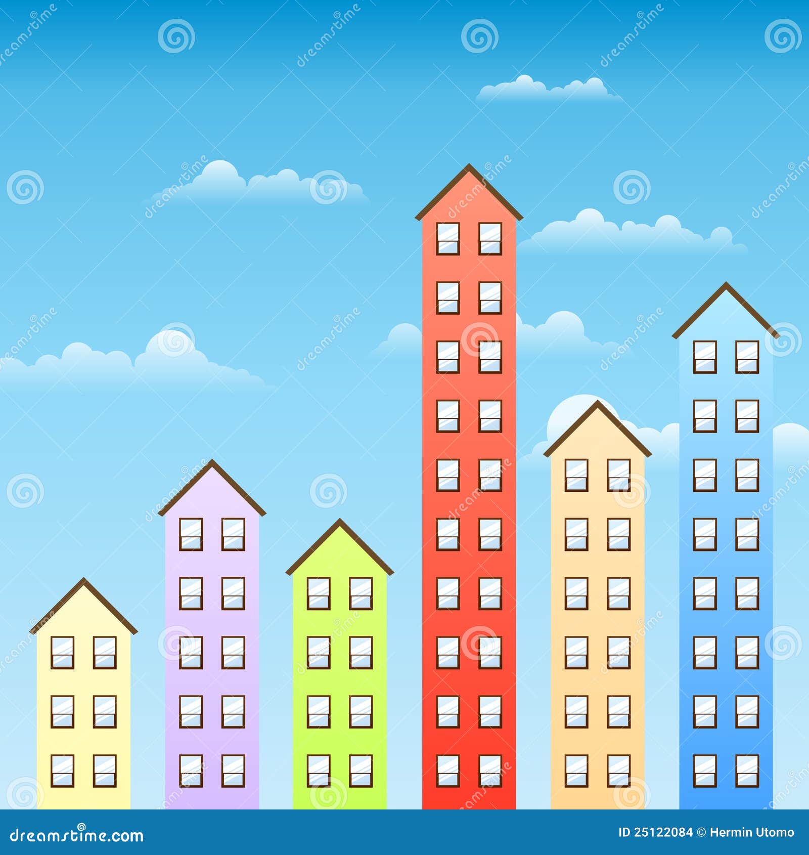 Increasing Property Value stock vector. Illustration of compete - 25122084