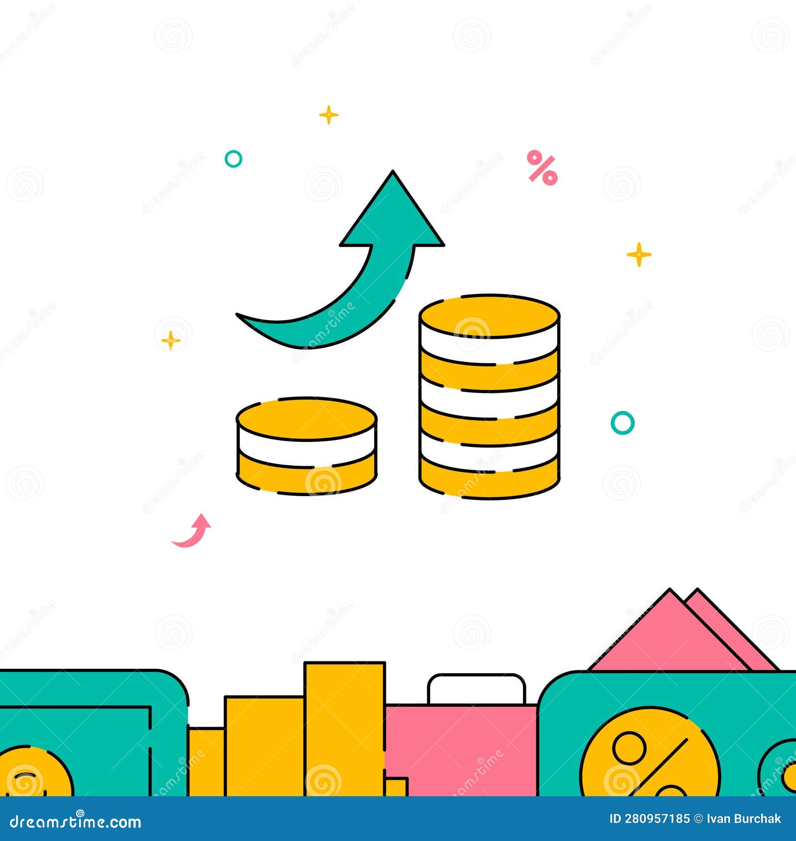 Increasing Revenue Business Intelligence Strategy Vector Illustration ...