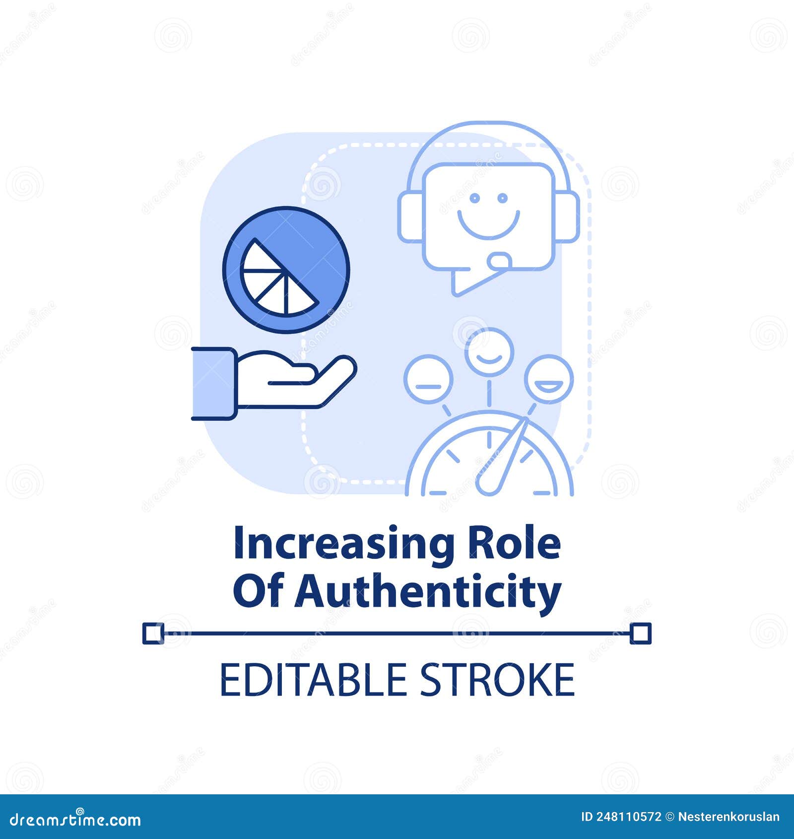 Increasing Role of Authenticity Light Blue Concept Icon Stock Vector ... Increasing Role of Authenticity Light Blue Concept Icon Stock Vector ...