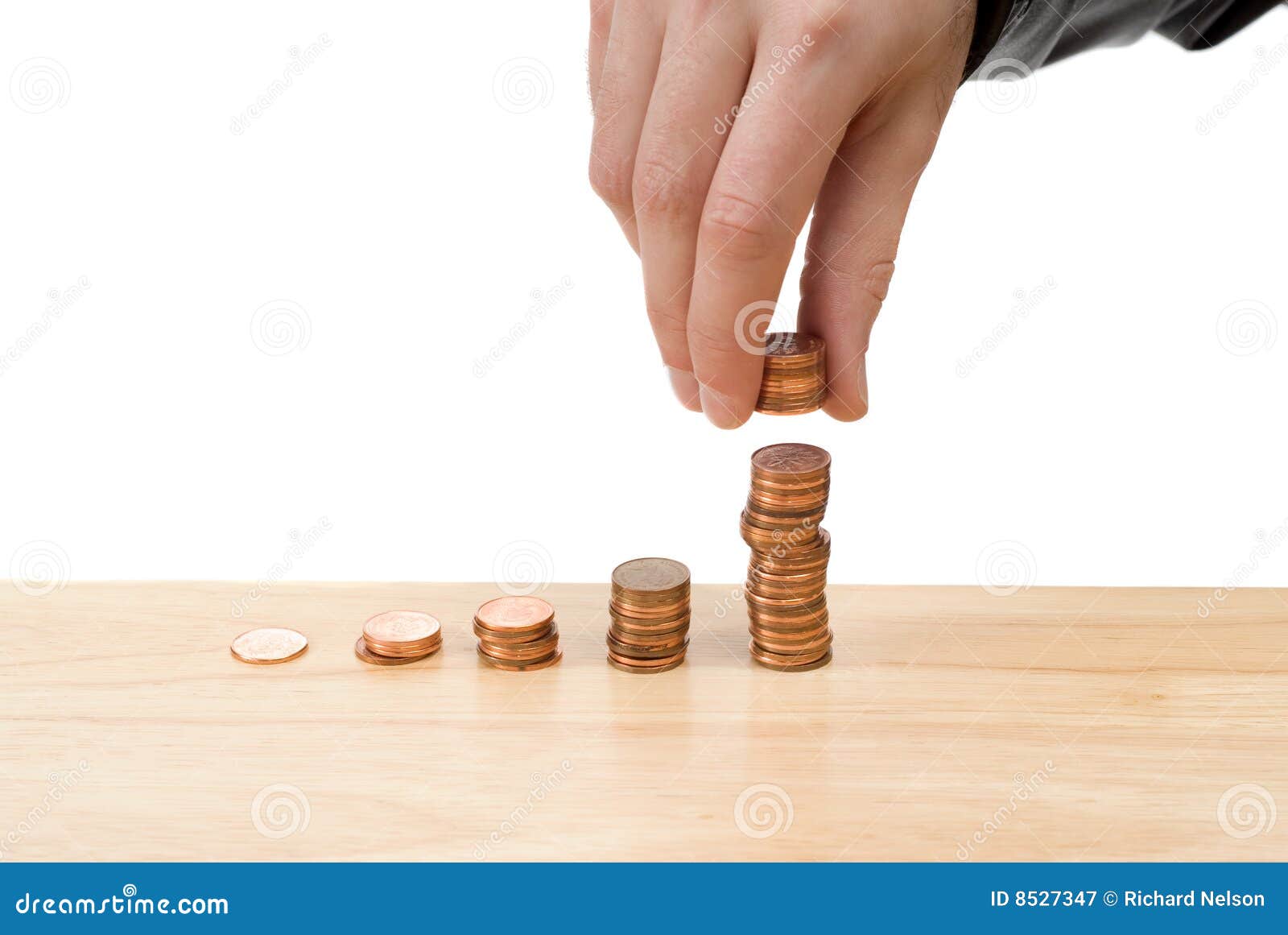 Increasing Savings stock image. Image of invest, isolated - 8527347