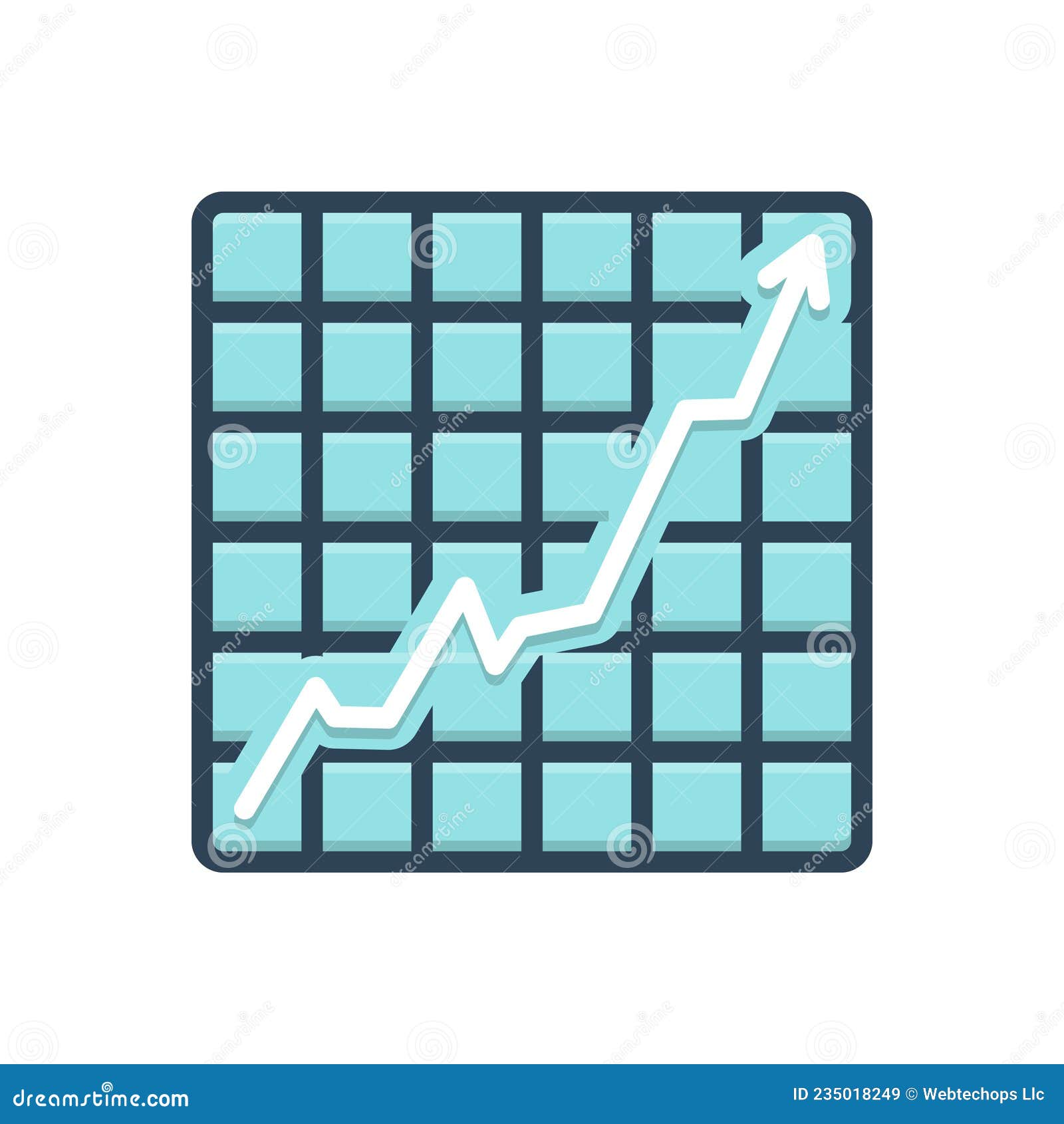 Increasing Stocks Icon On White Background. Simple Element Illustration ...