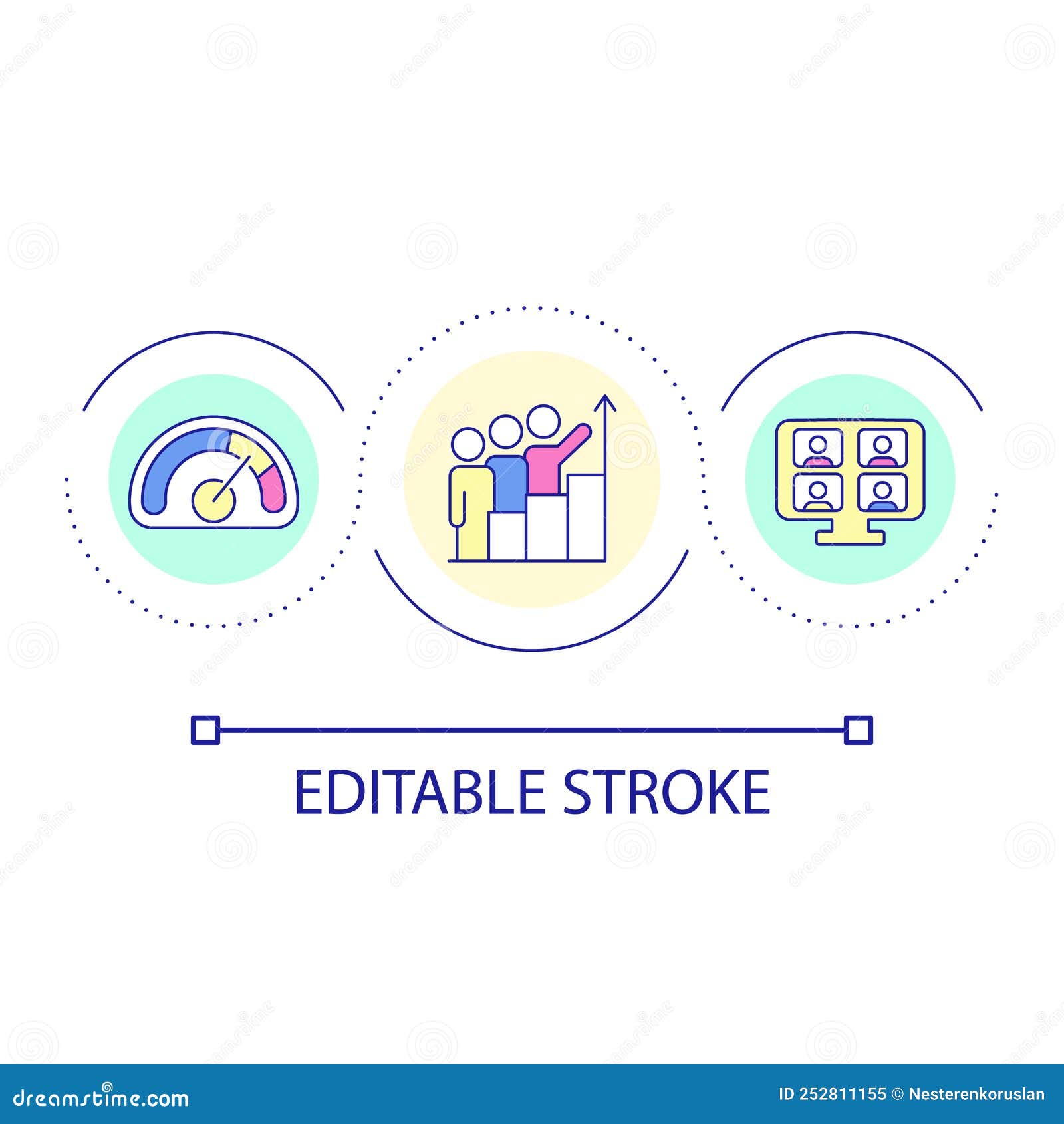 Increasing Team Motivation Loop Concept Icon Stock Vector ...