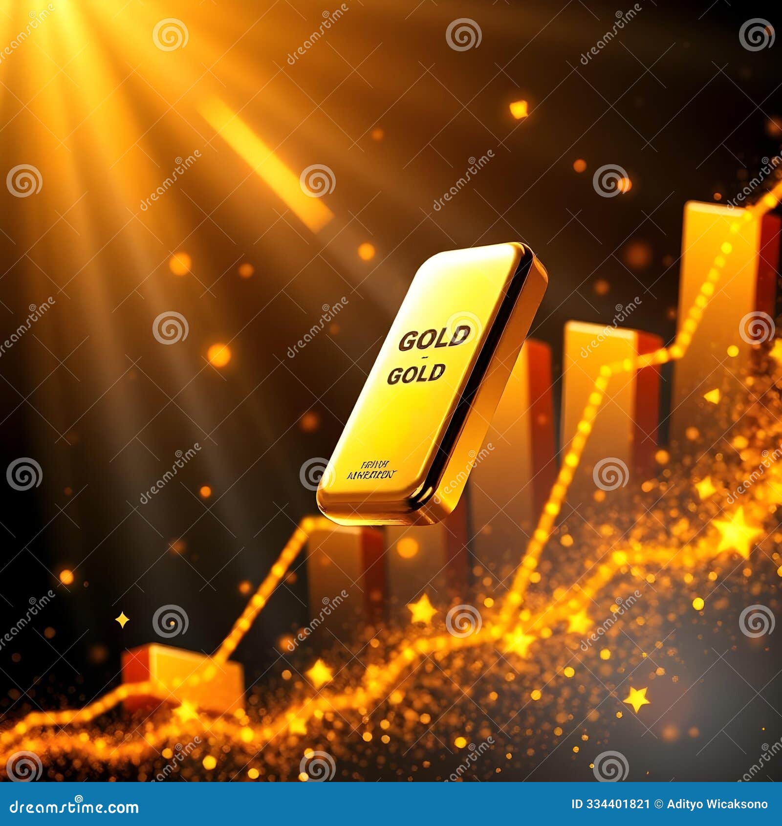 An Increasing Value of Gold Stock Image - Image of brand, morning ...