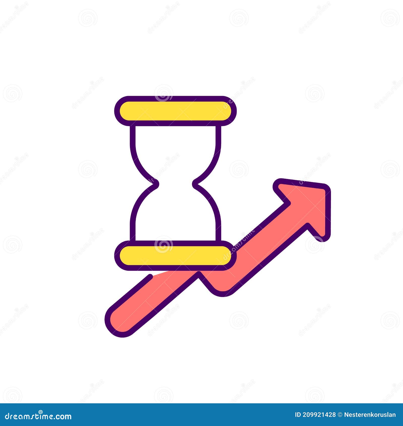 Increasing Waiting Time RGB Color Icon Stock Vector - Illustration of ...
