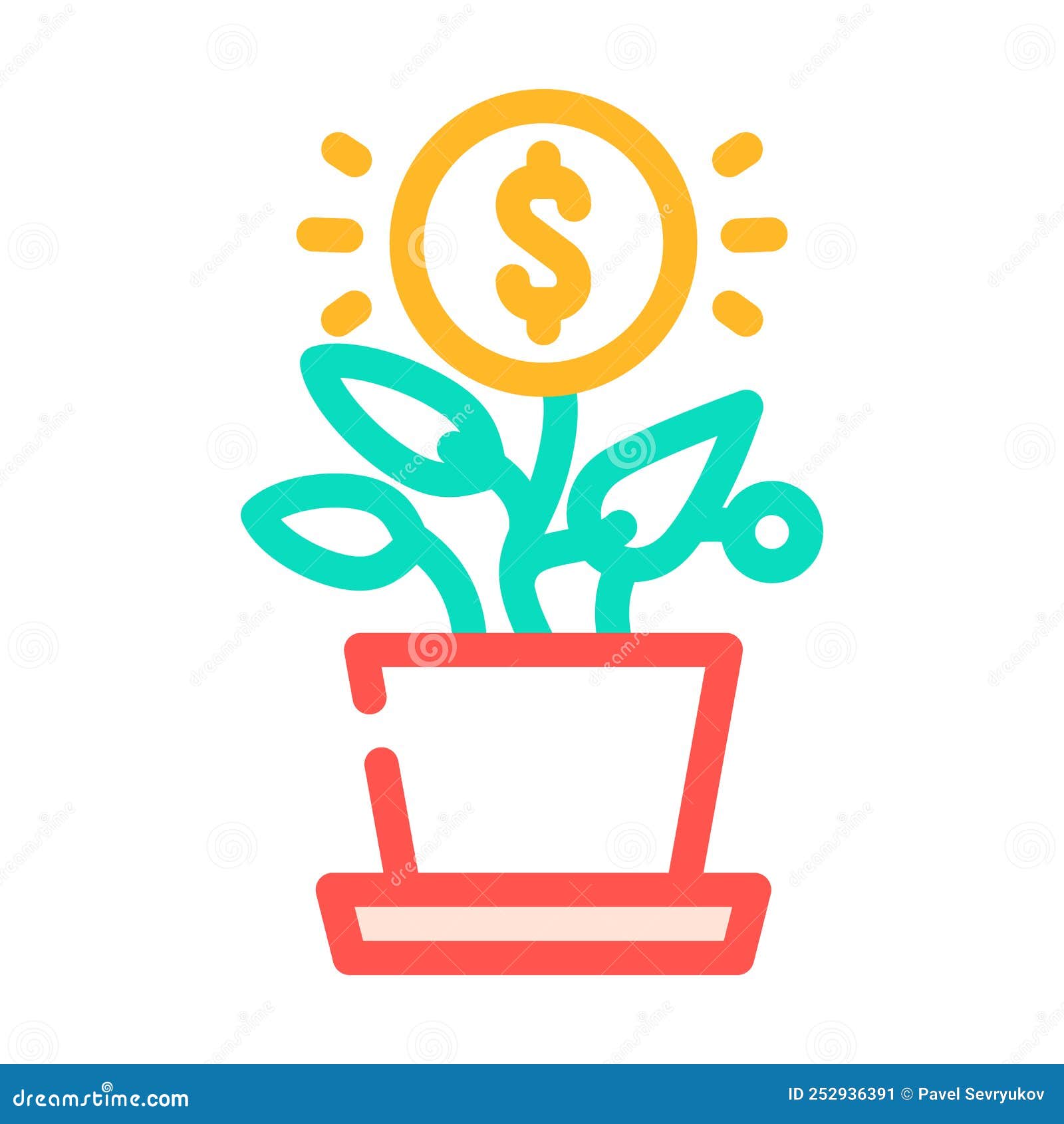 Increasing Wealth Color Icon Vector Illustration Stock Illustration ...