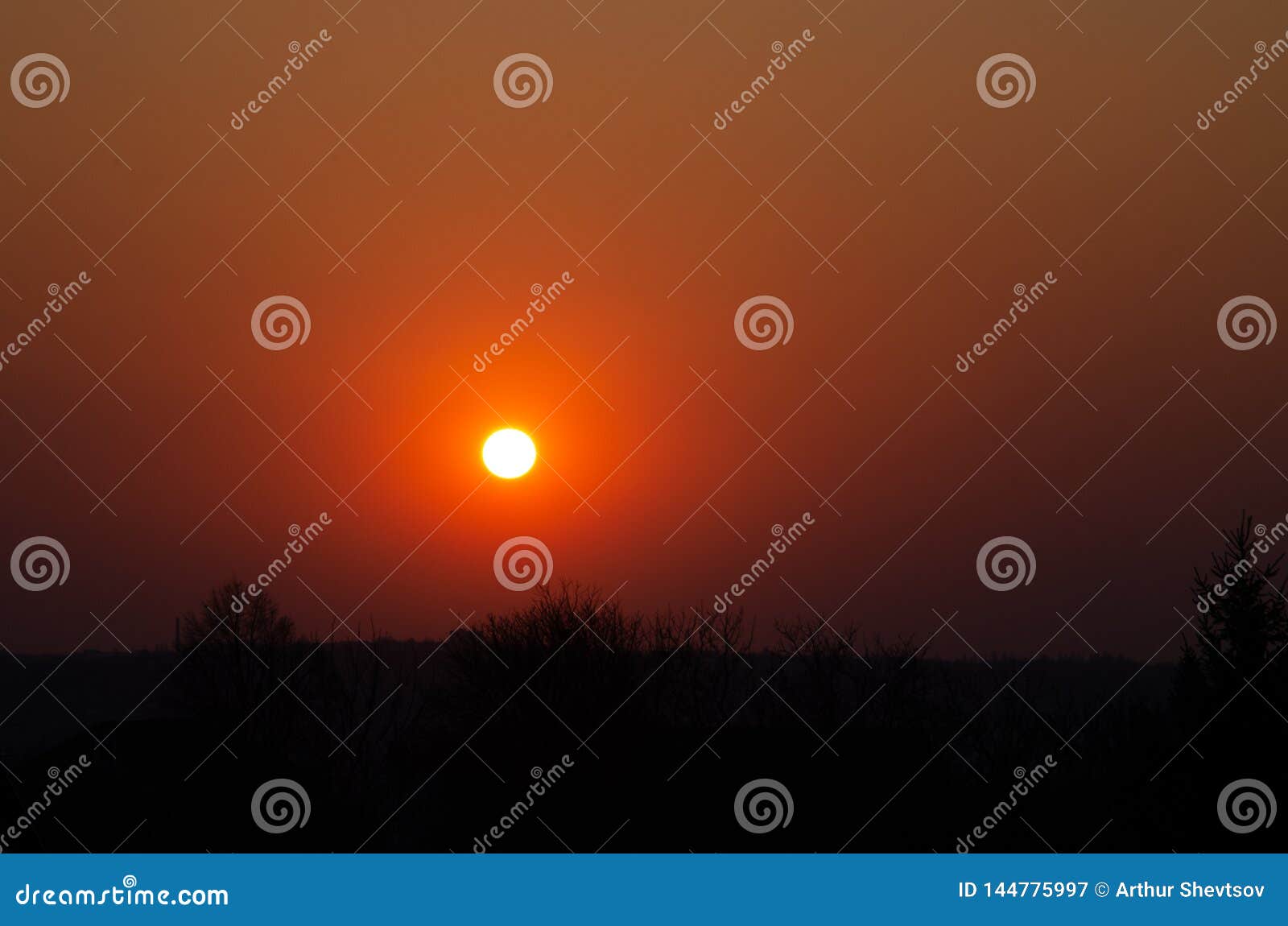 Incredible, Beautiful, Bright Sunset Over the City. Gradient, the Core ...
