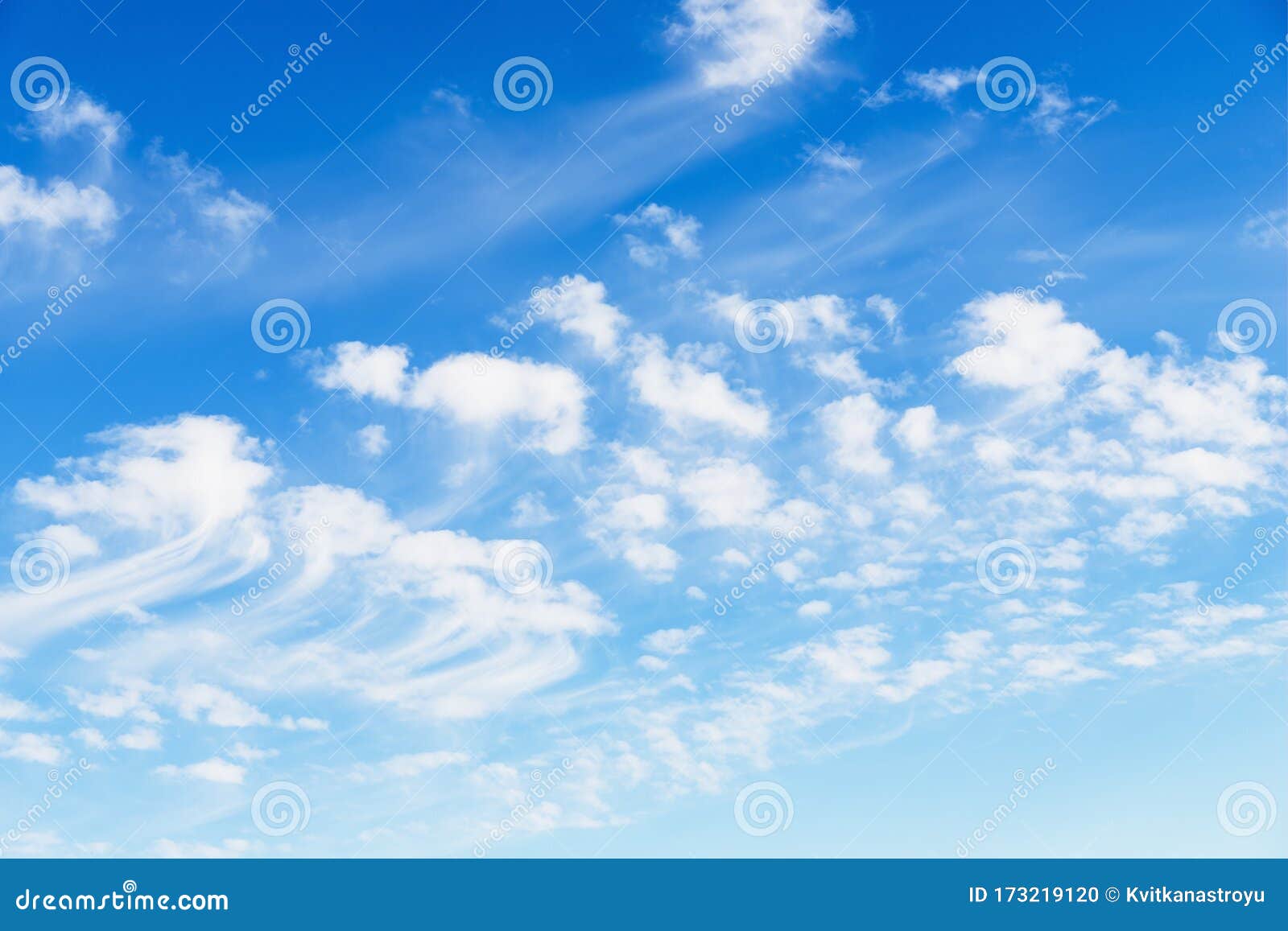 Incredible Blue Sky with White Different Clouds. Beautiful Sky ...